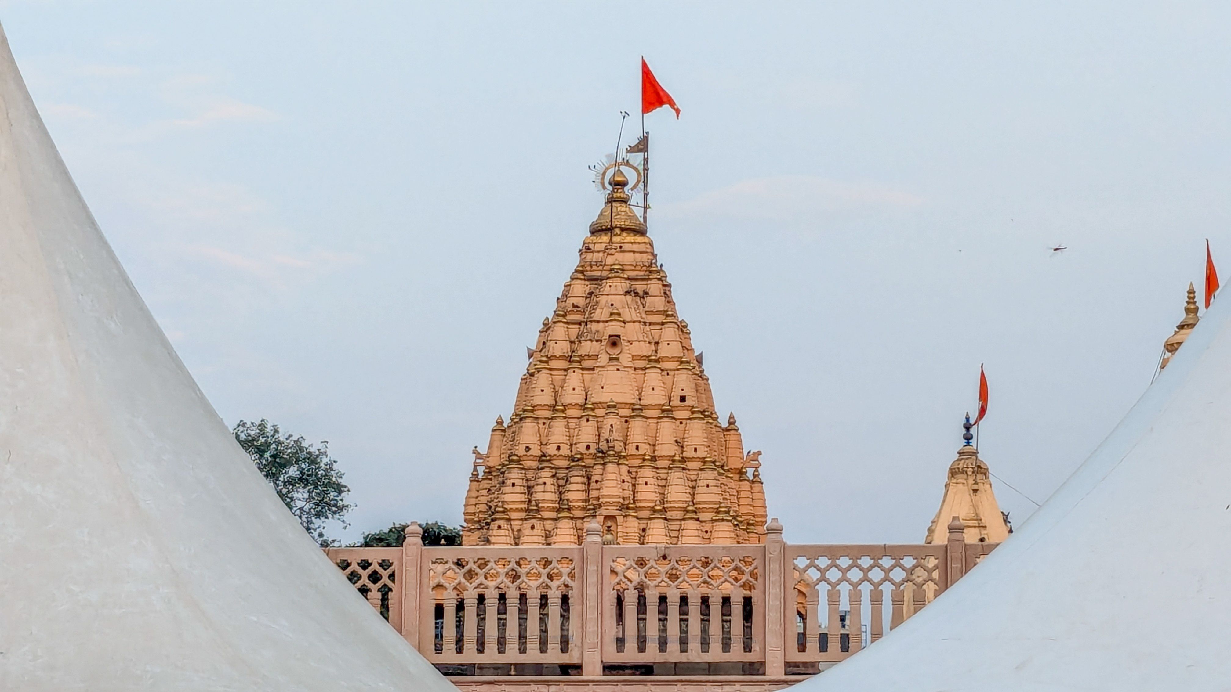 Architectural Beauty of Indian Temple with Flags · Free Stock Photo