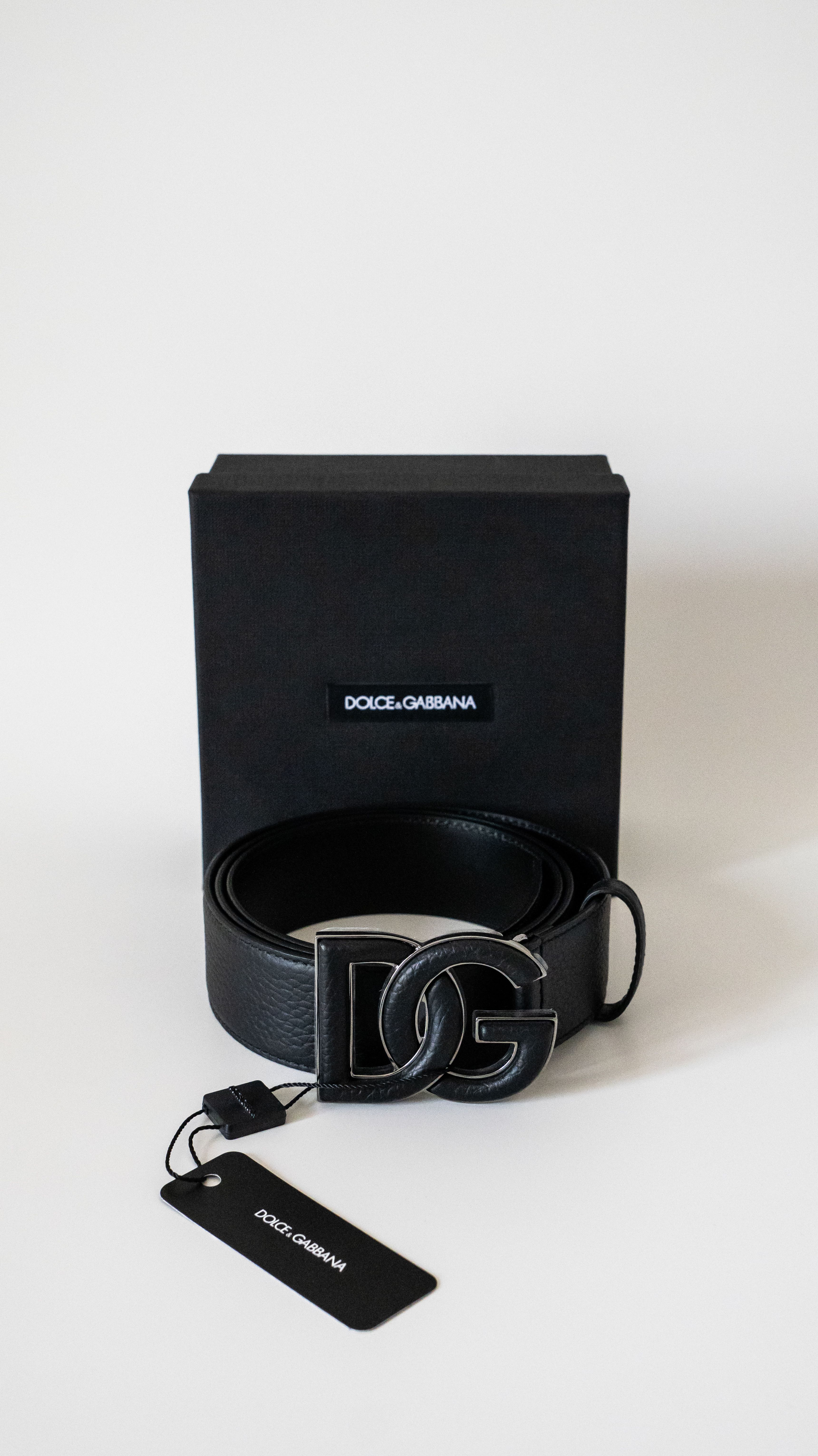 Luxury Black Leather Belt with Designer Logo Buckle · Free Stock Photo