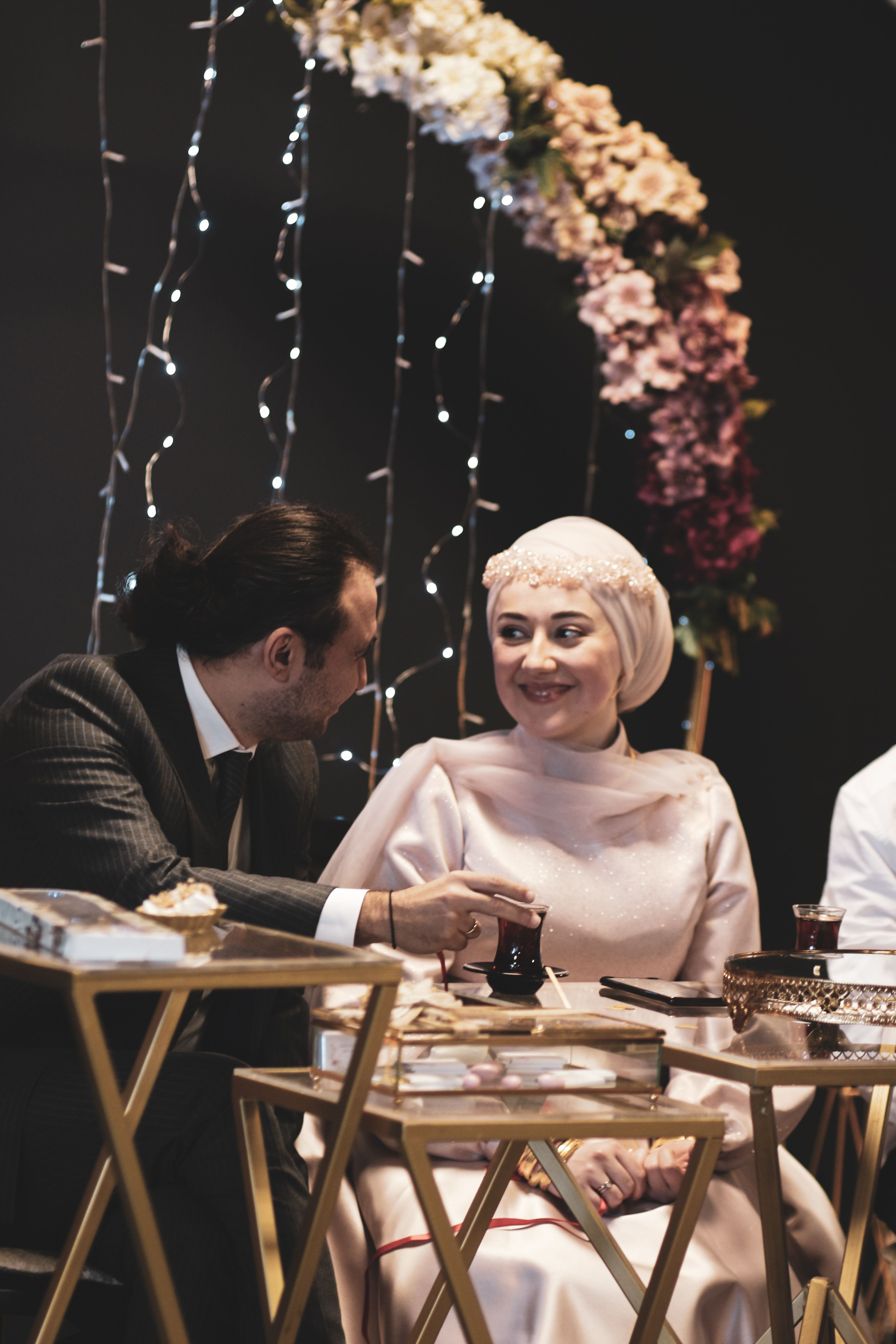 Elegant Indoor Gathering with Floral Décor · Free Stock Photo
