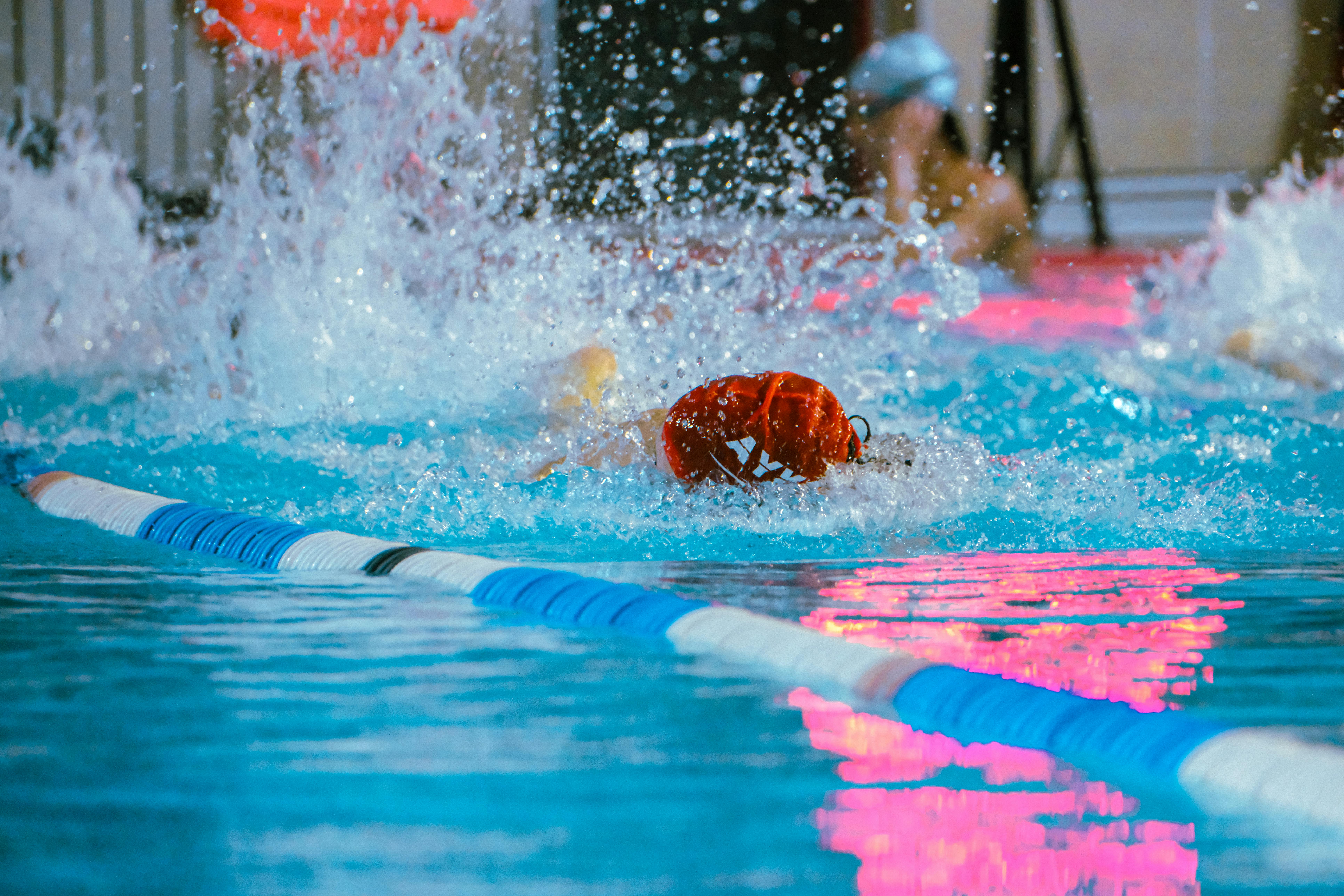 Swimmer Competing in Pool Race, Ankara · Free Stock Photo