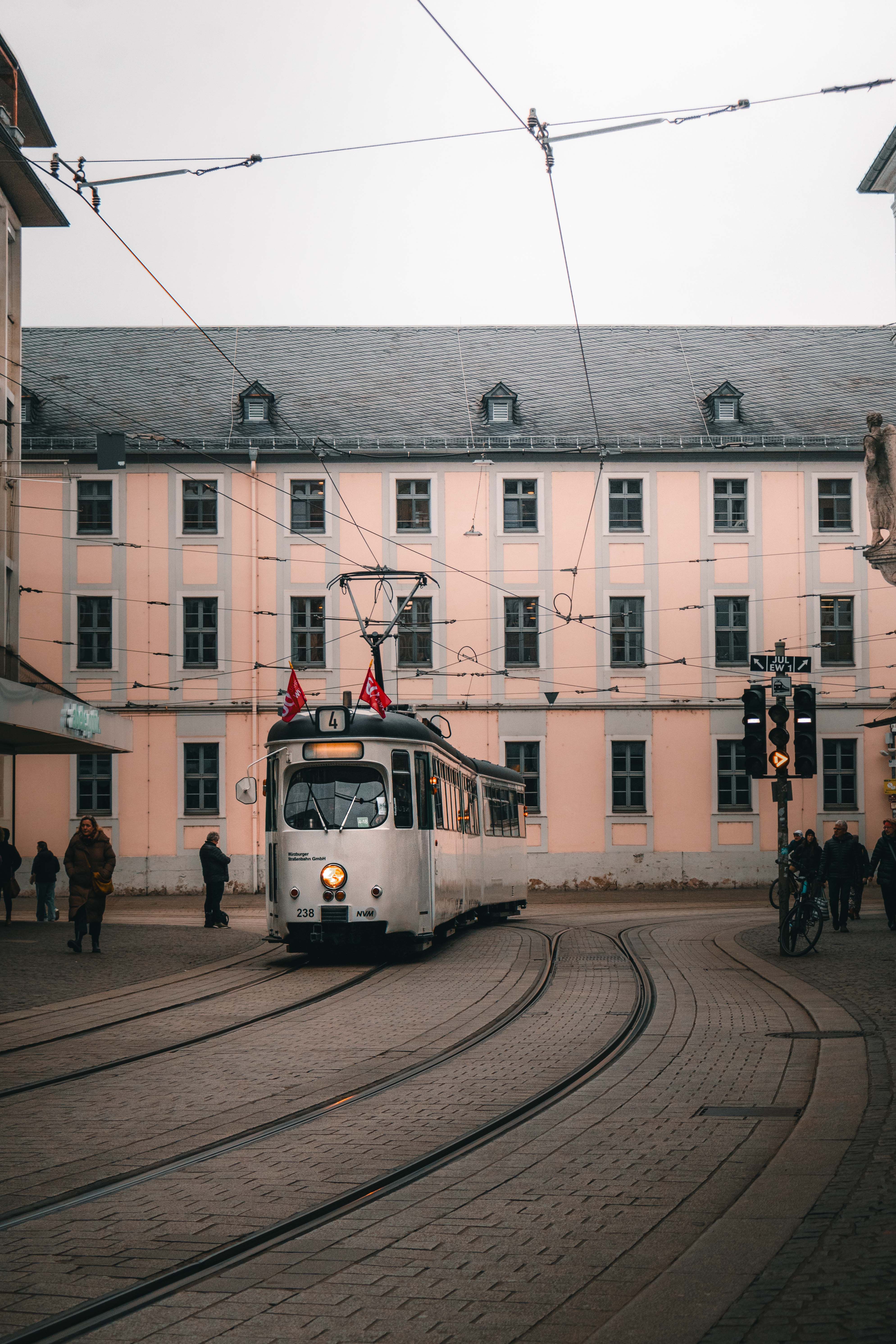Historic European Street Tram in Autumn · Free Stock Photo