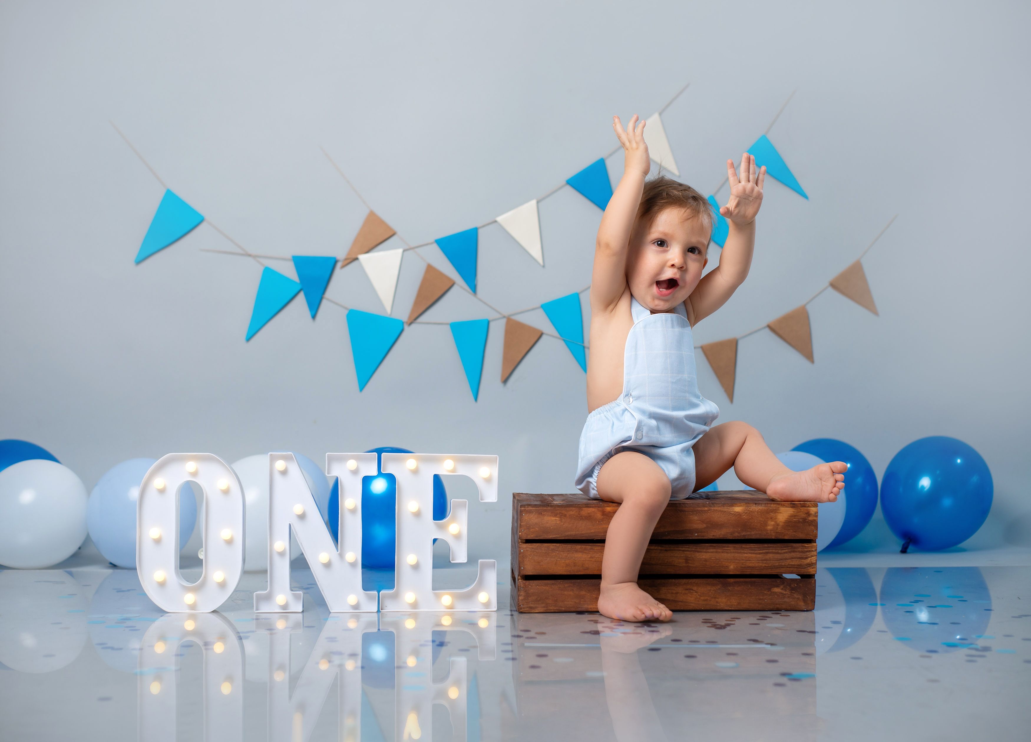 Cute Toddler Celebrates First Birthday Milestone · Free Stock Photo