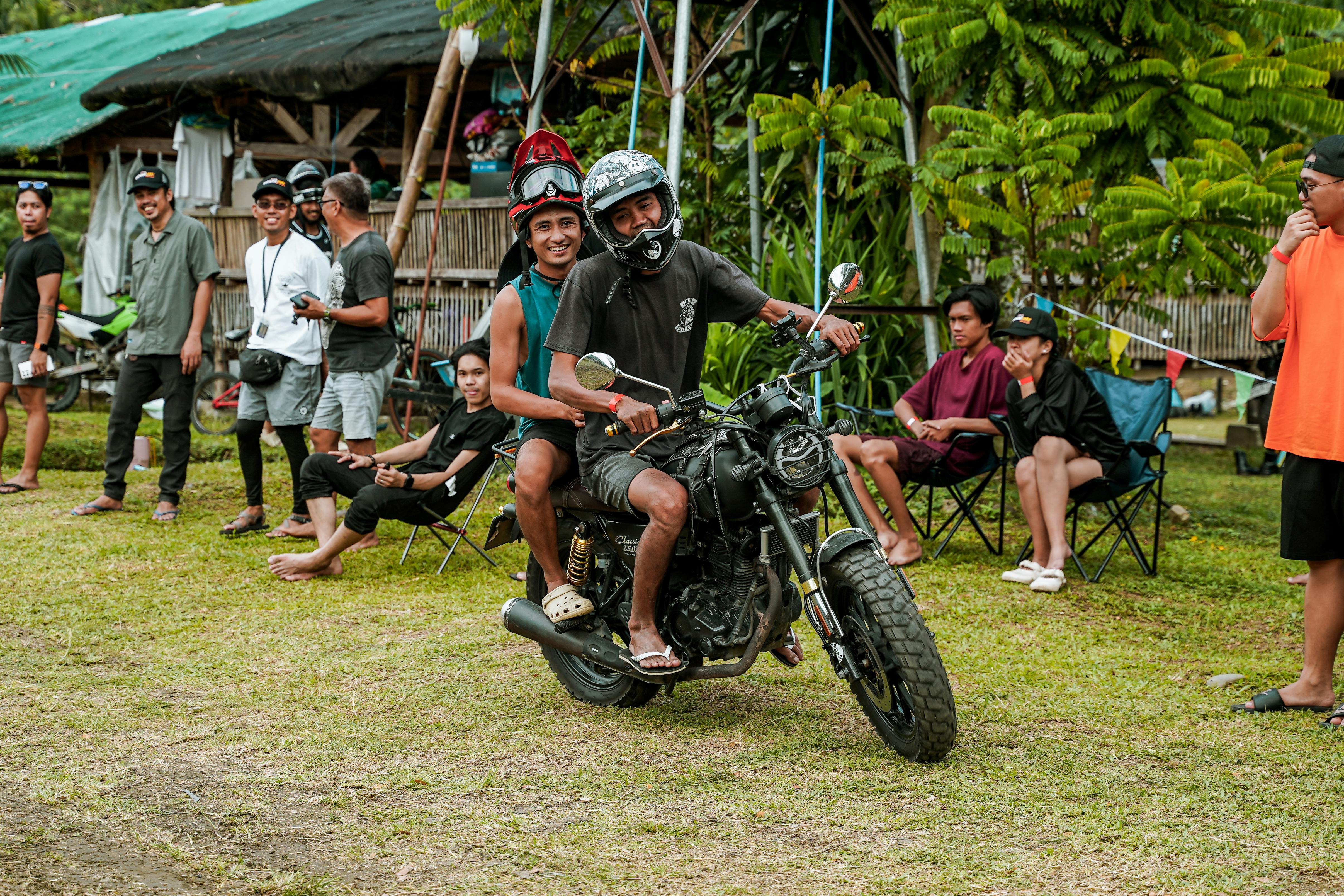 Joyful Bikers at Outdoor Event in Tanay · Free Stock Photo