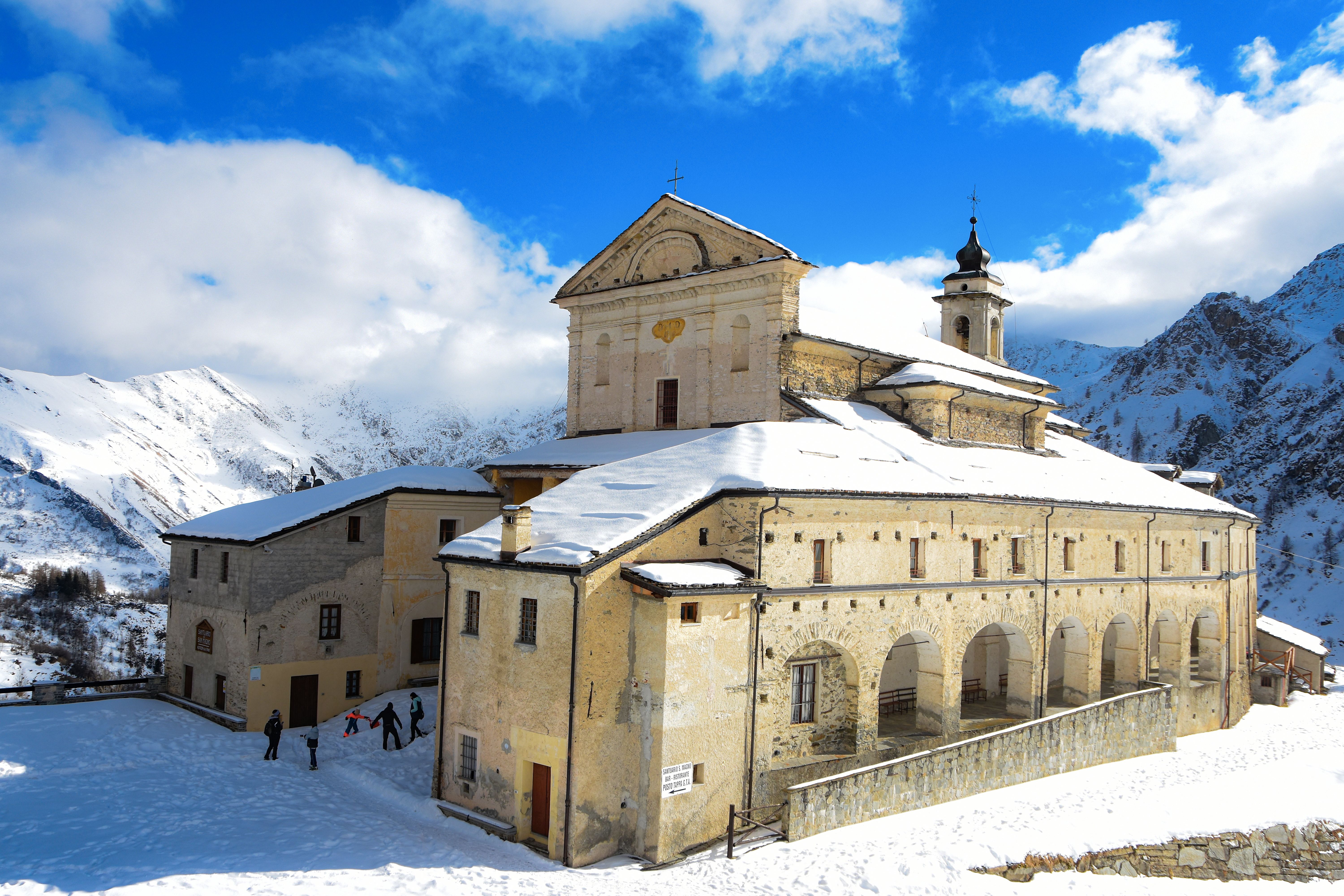 Historic Church in Snowy Italian Alps · Free Stock Photo
