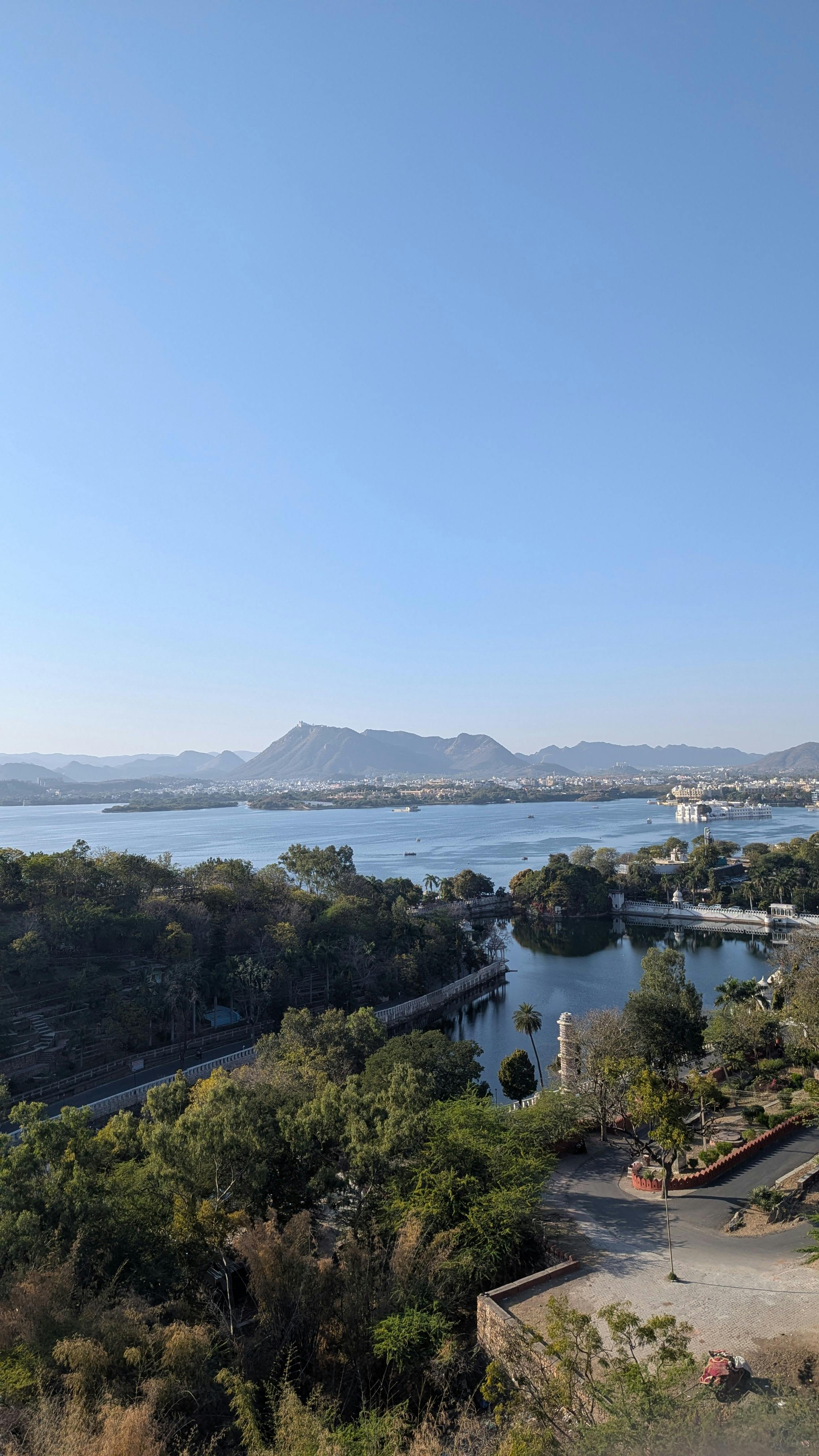 Aerial View of Udaipur's Scenic Landscape · Free Stock Photo