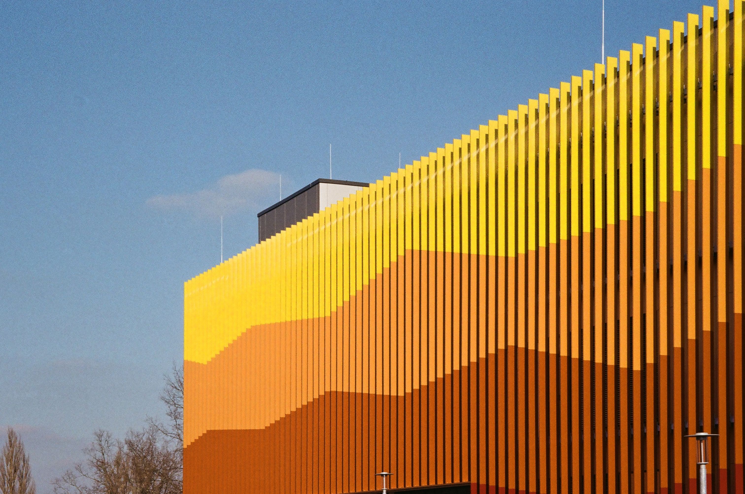 Colorful Geometric Building Exterior Design · Free Stock Photo