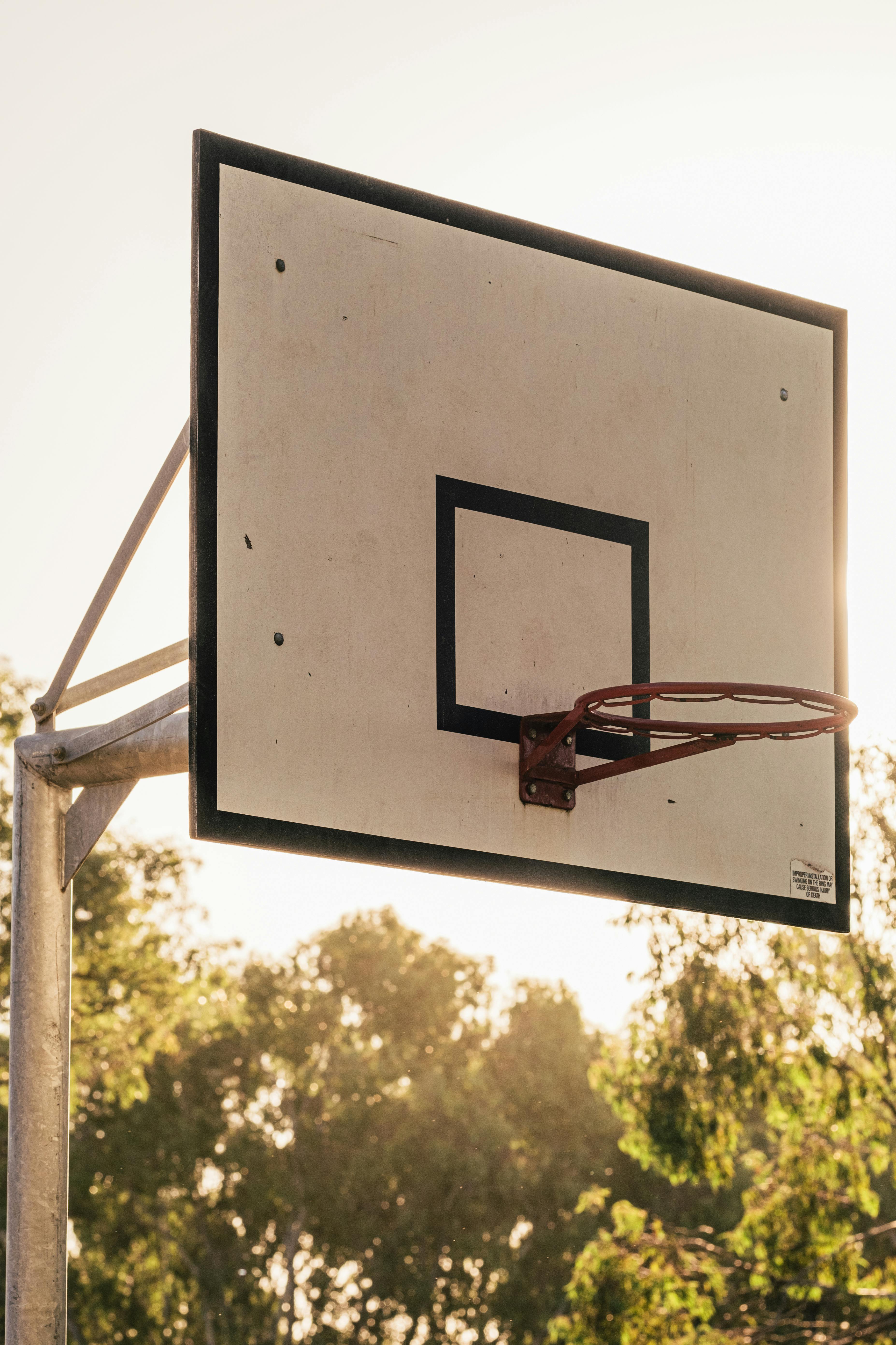 Basketball Hoop on Court · Free Stock Photo