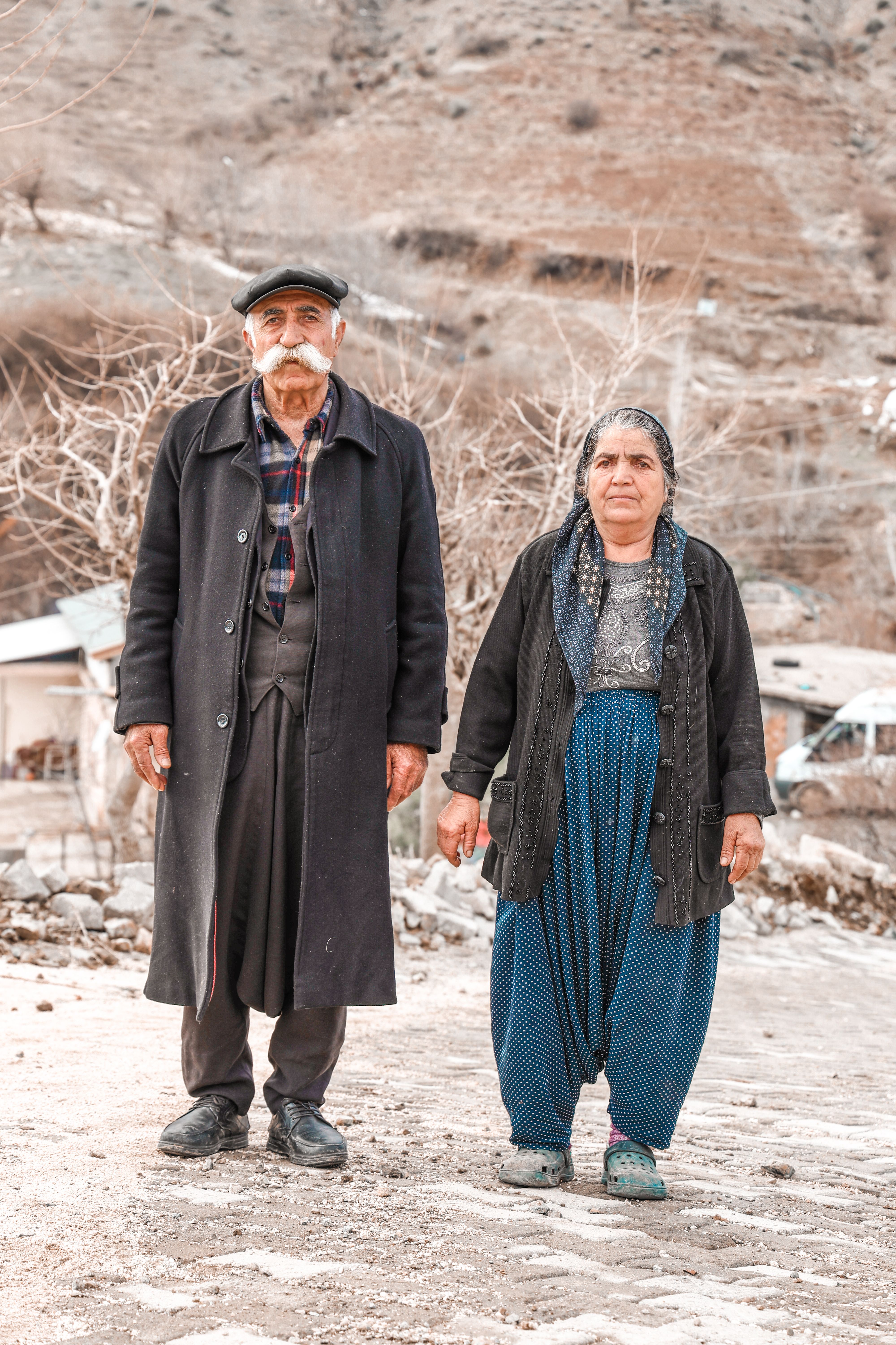 Elderly Couple in Rural Turkish Landscape · Free Stock Photo