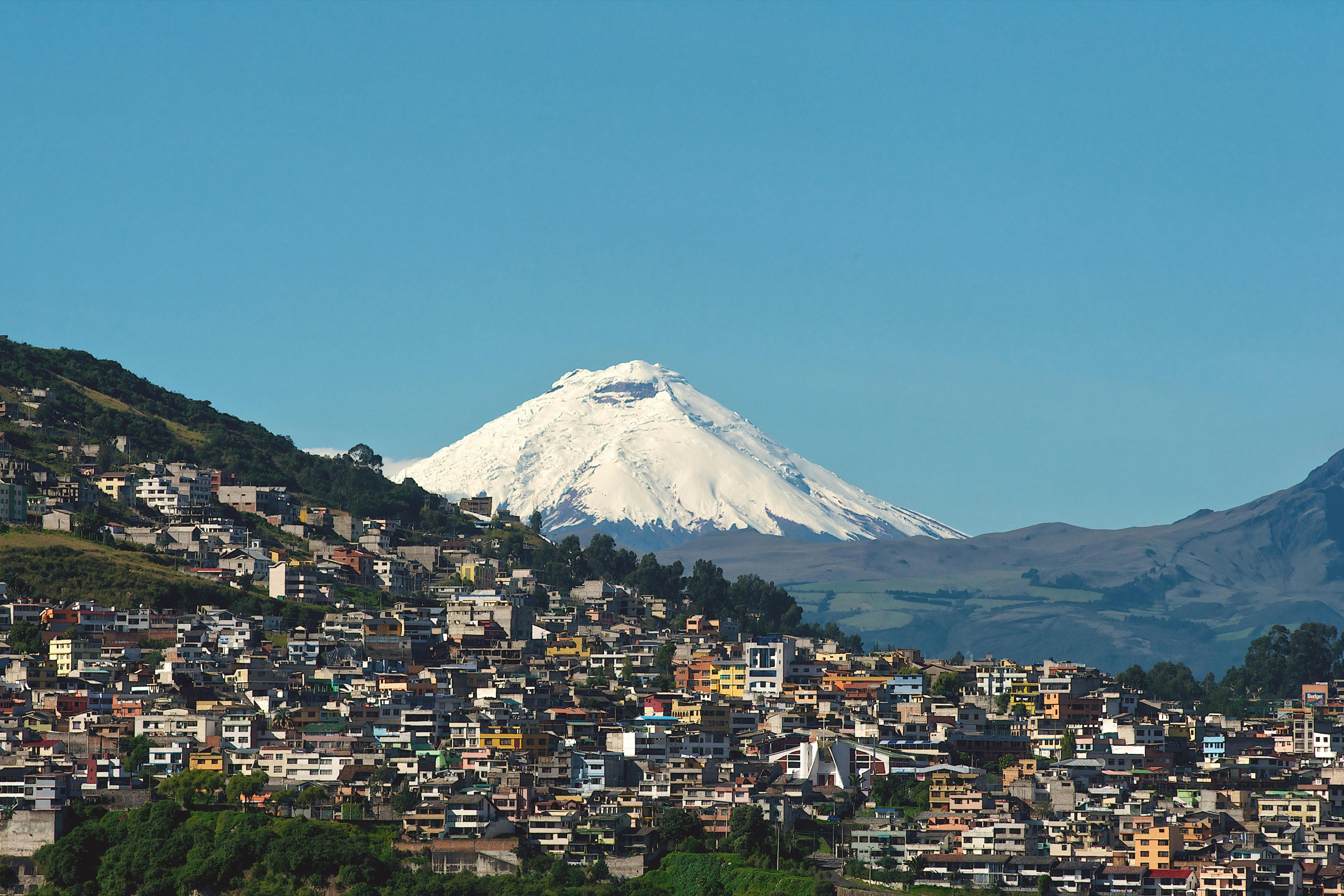 Scenic View of Quito with Cotopaxi Volcano · Free Stock Photo