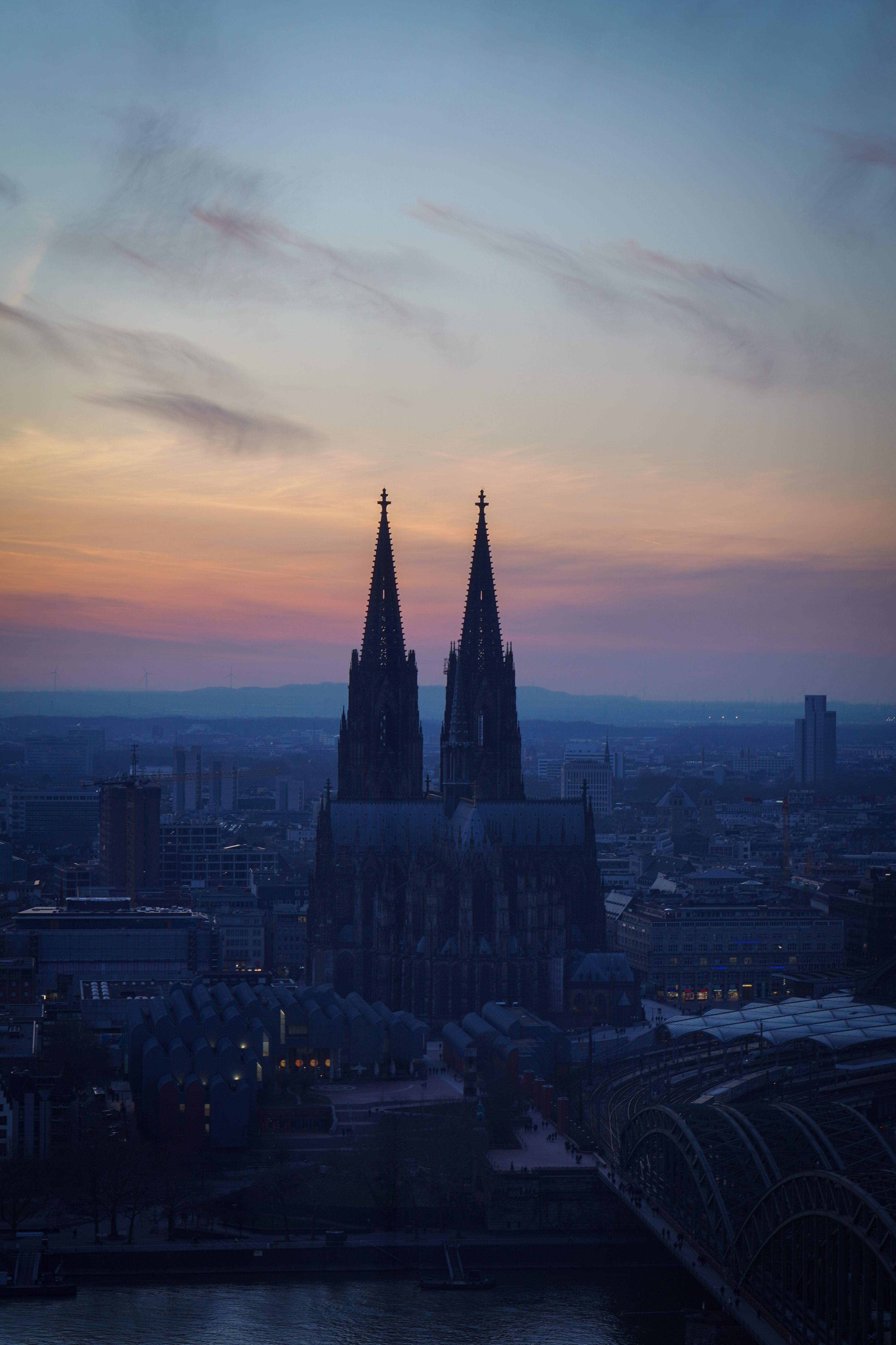 Cologne Cathedral at Sunset in Germany · Free Stock Photo