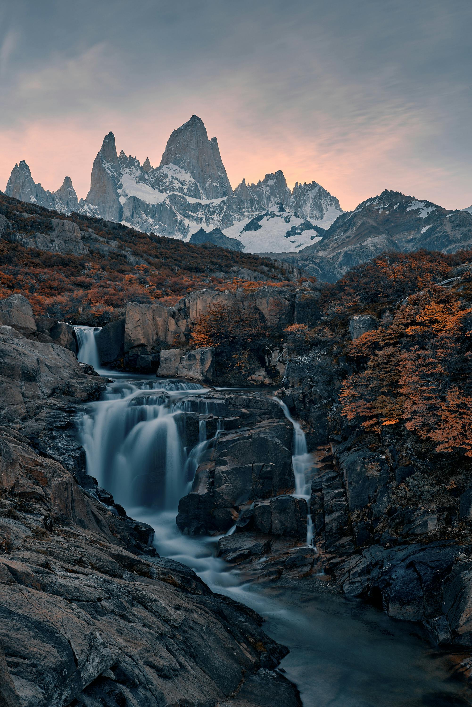 Breathtaking Patagonia Waterfall with Mountain View · Free Stock Photo
