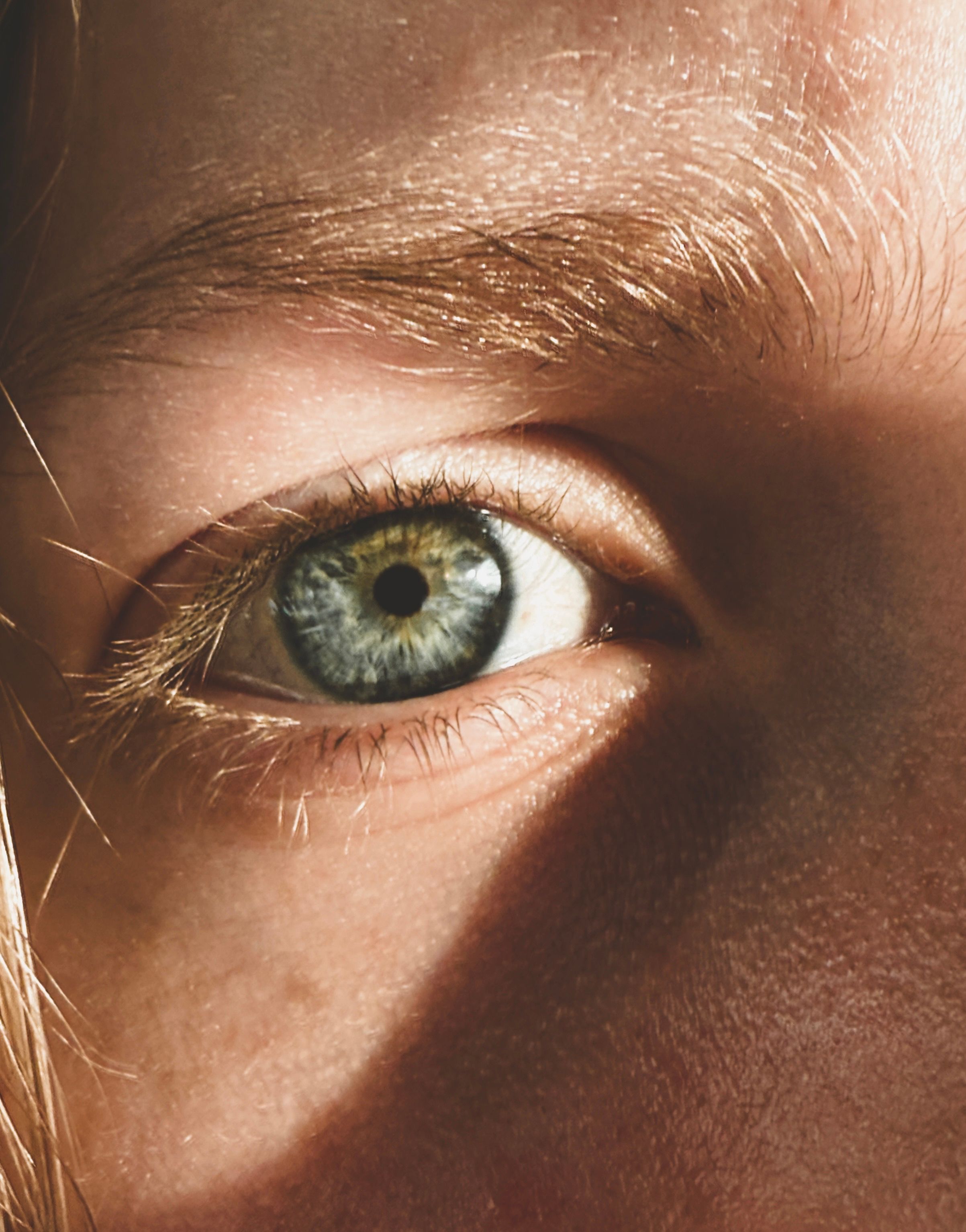 Primer Plano De Un Ojo Humano Con Luz Natural · Foto de stock gratuita