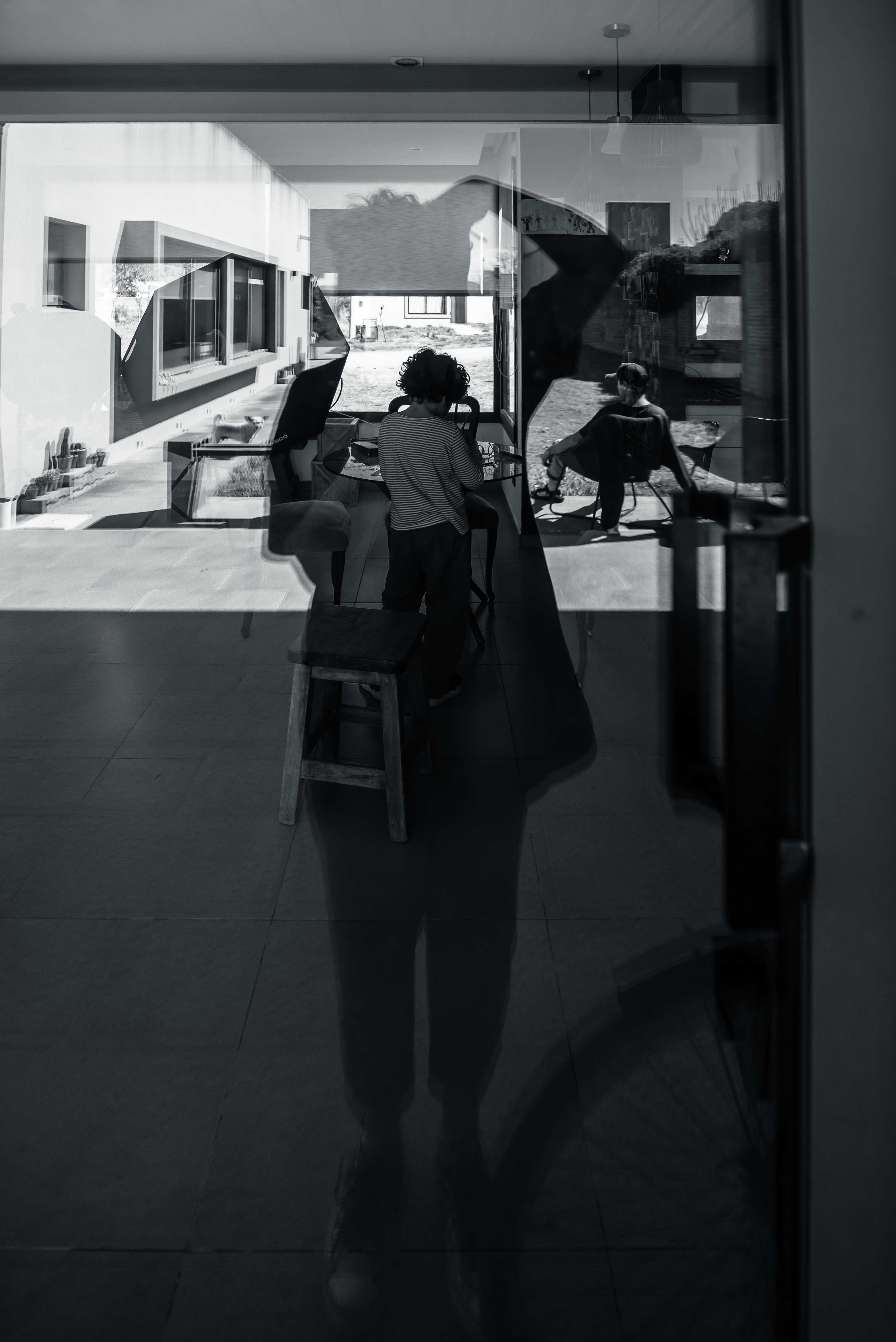 Artistic Reflection of People in Modern Space · Free Stock Photo
