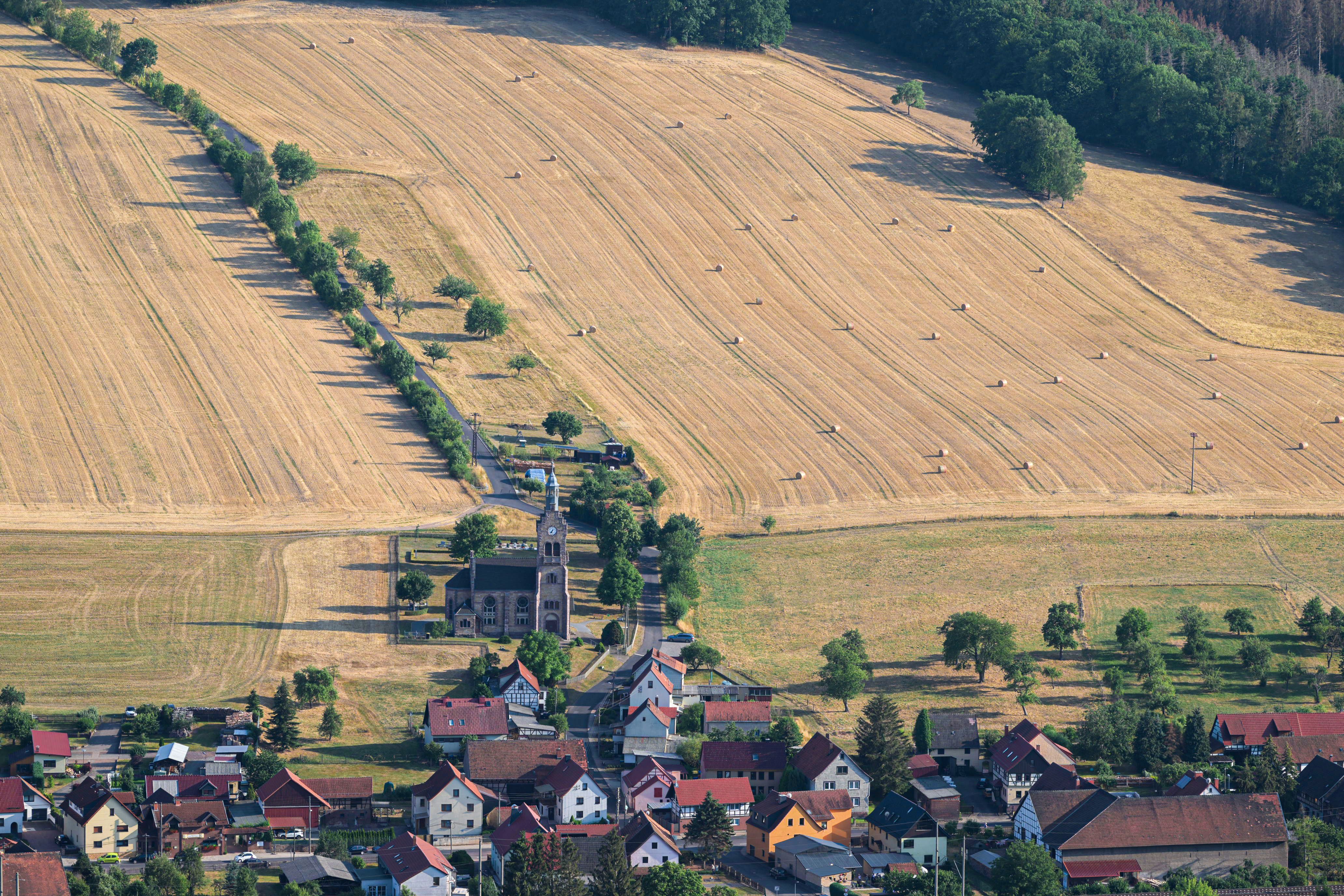 Aerial View of Hörselberg-Hainich in Summer, Germany · Free Stock Photo