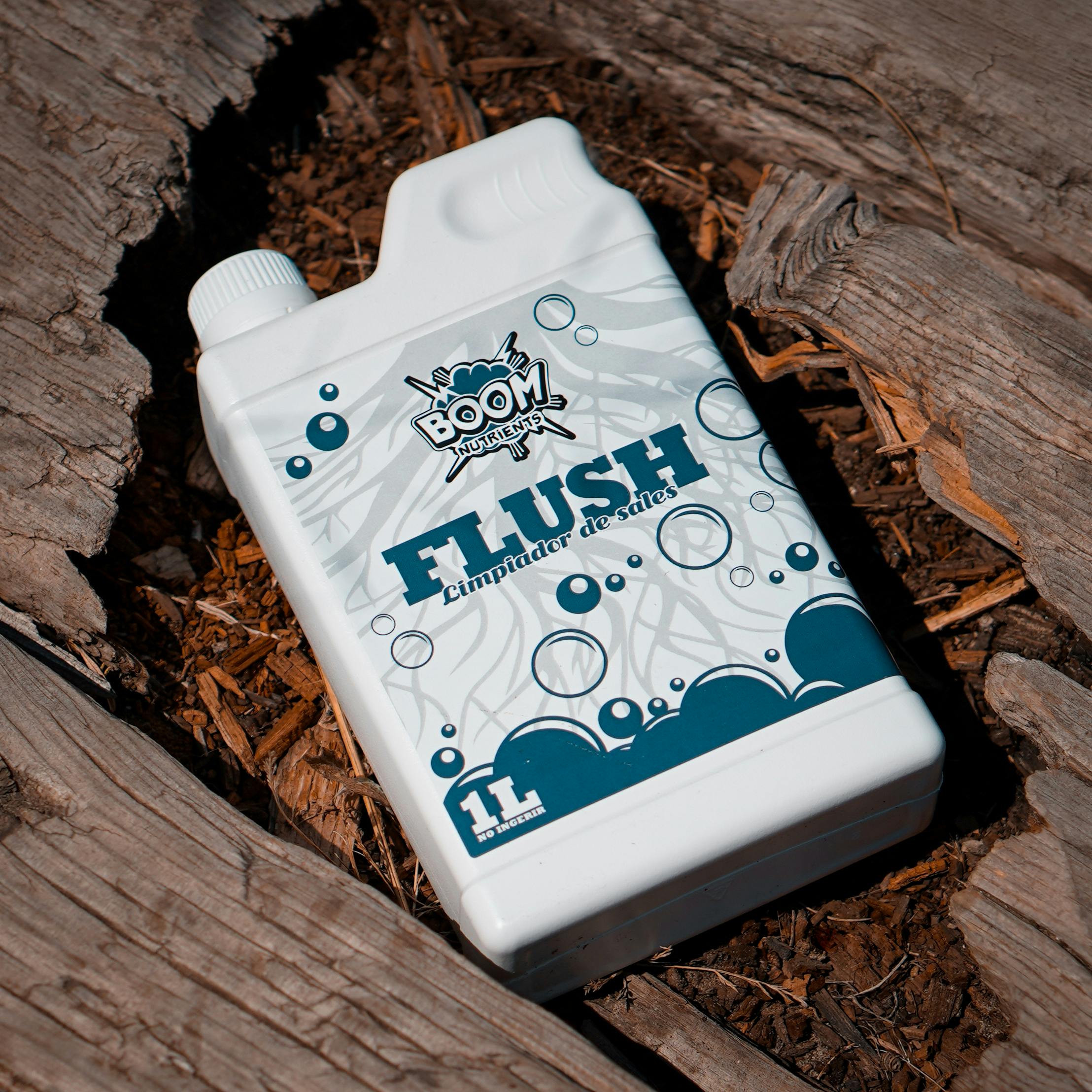 Flush Organic Nutrient Cleaner on Wood · Free Stock Photo