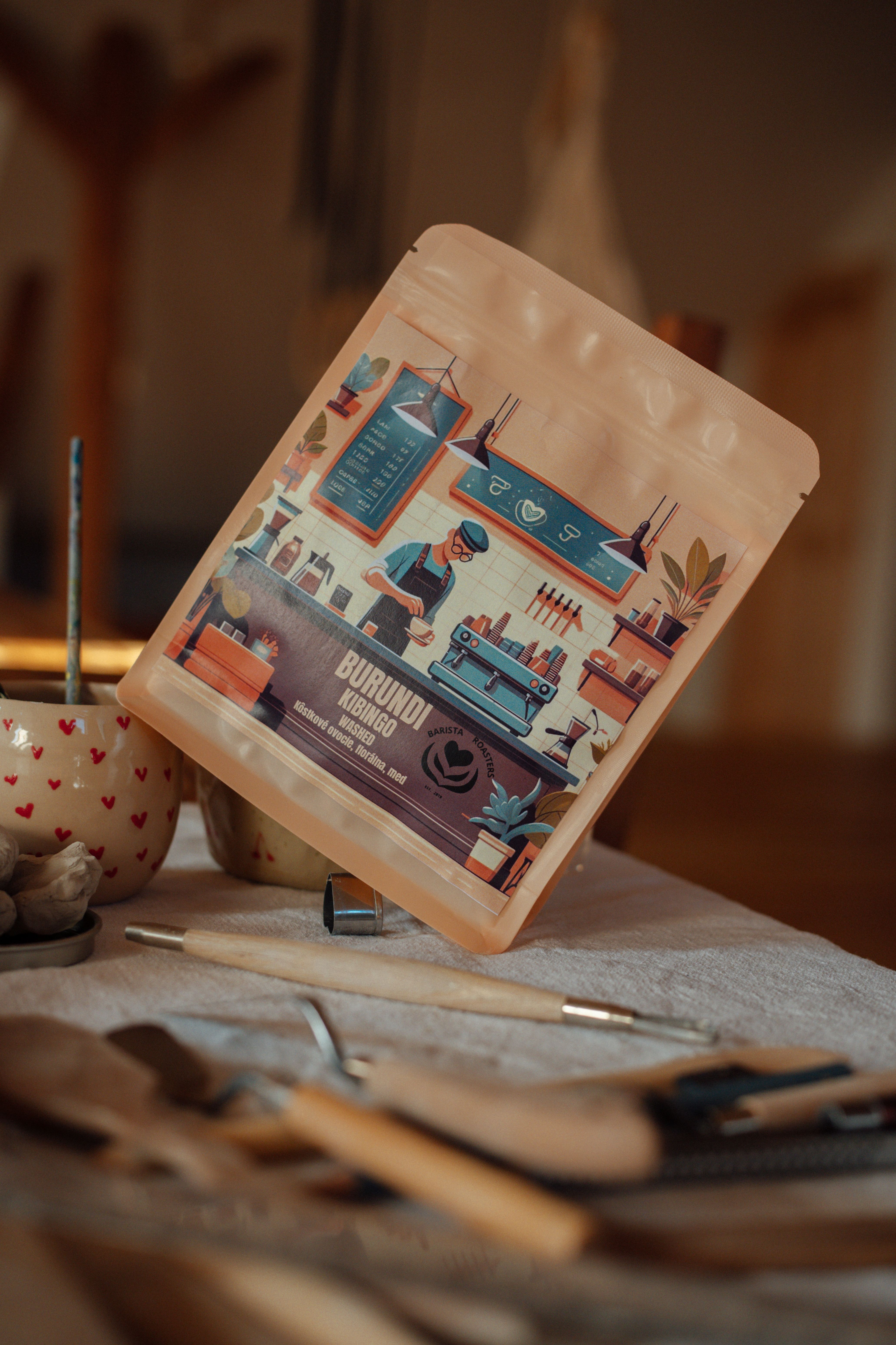 Rustic Coffee Packaging with Artistic Design · Free Stock Photo