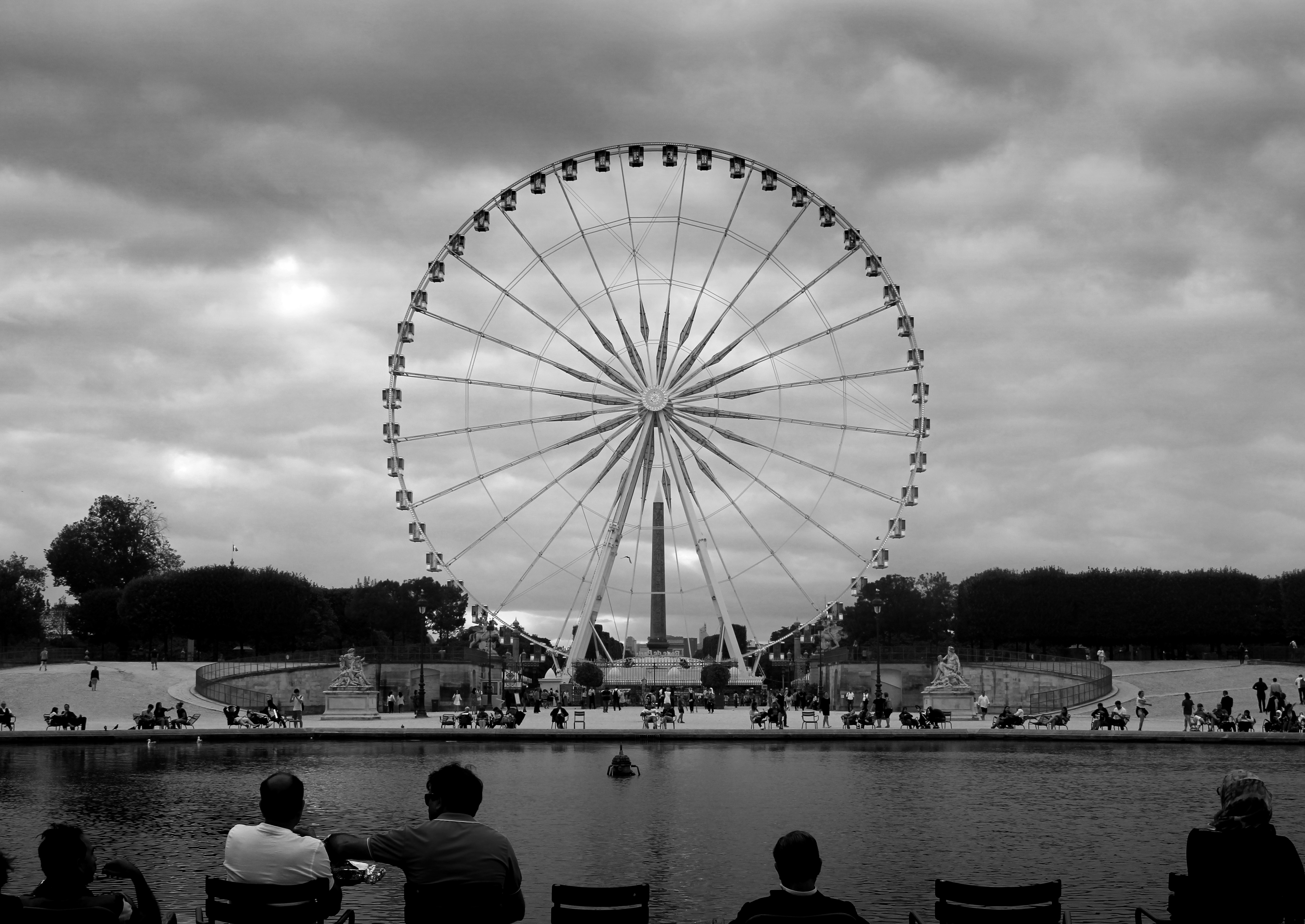 Black and White Ferris Wheel at Tuileries Garden in Paris · Free Stock ...