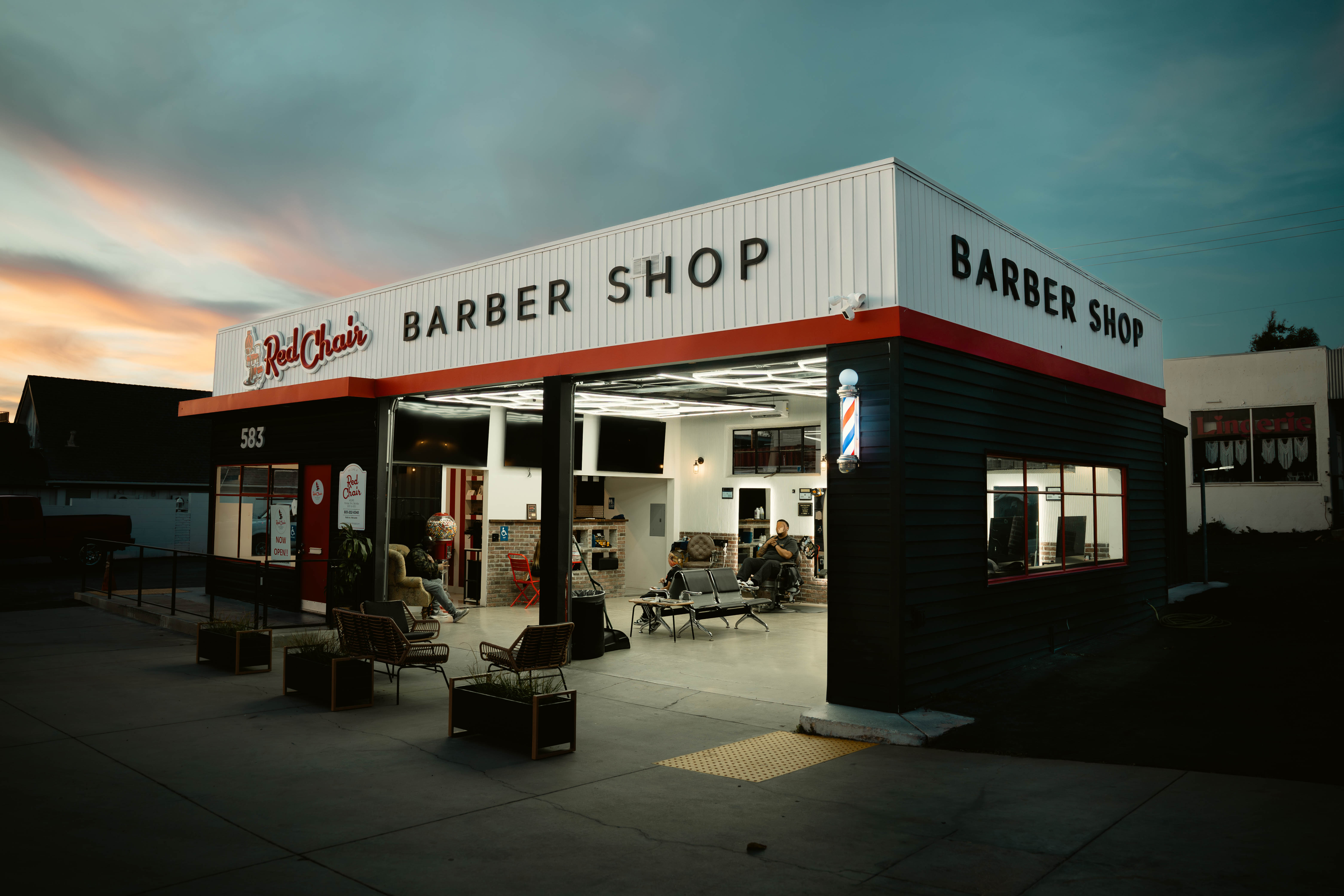 Cozy Evening at a Local Barber Shop · Free Stock Photo