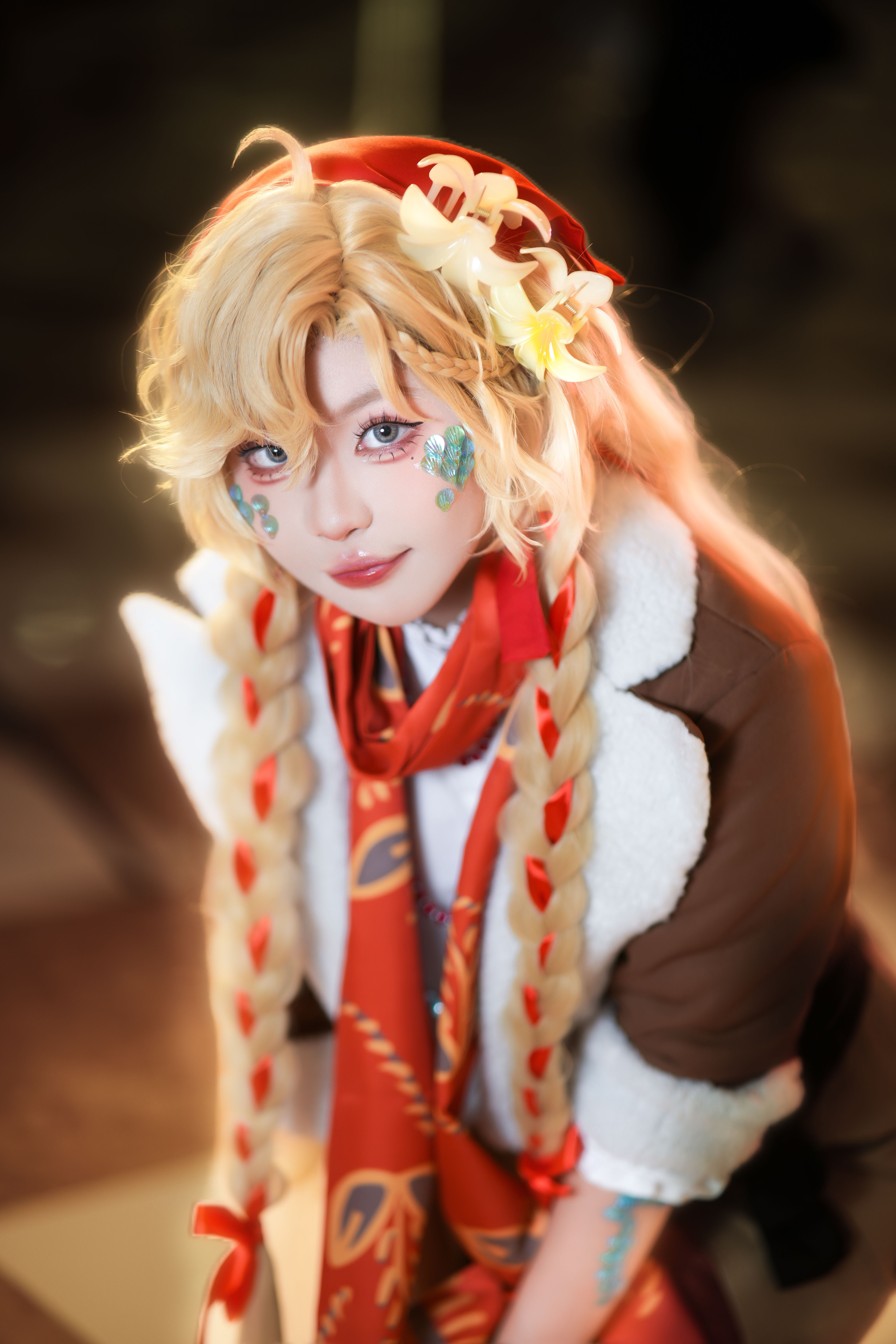 Colorful Cosplay Portrait with Vibrant Braids · Free Stock Photo