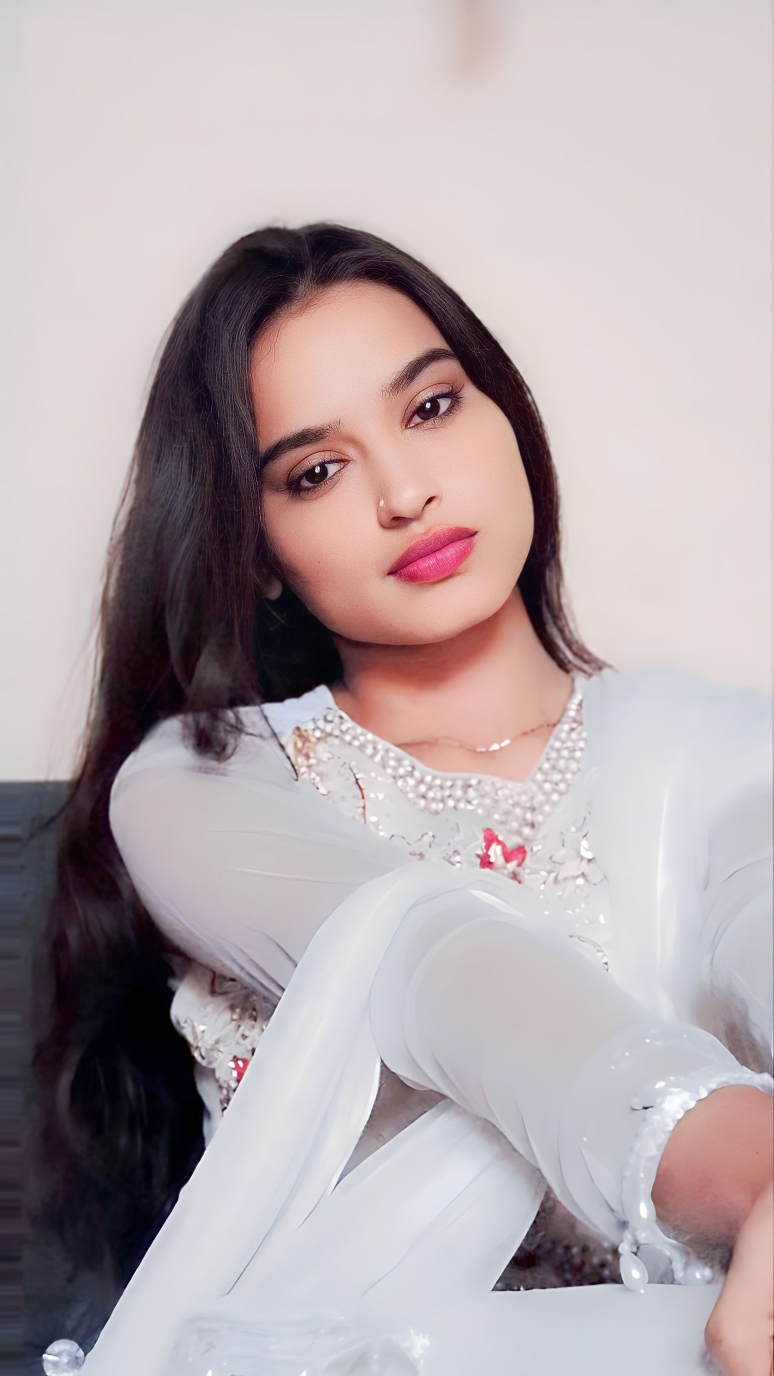 Elegant Woman in White Traditional Dress · Free Stock Photo