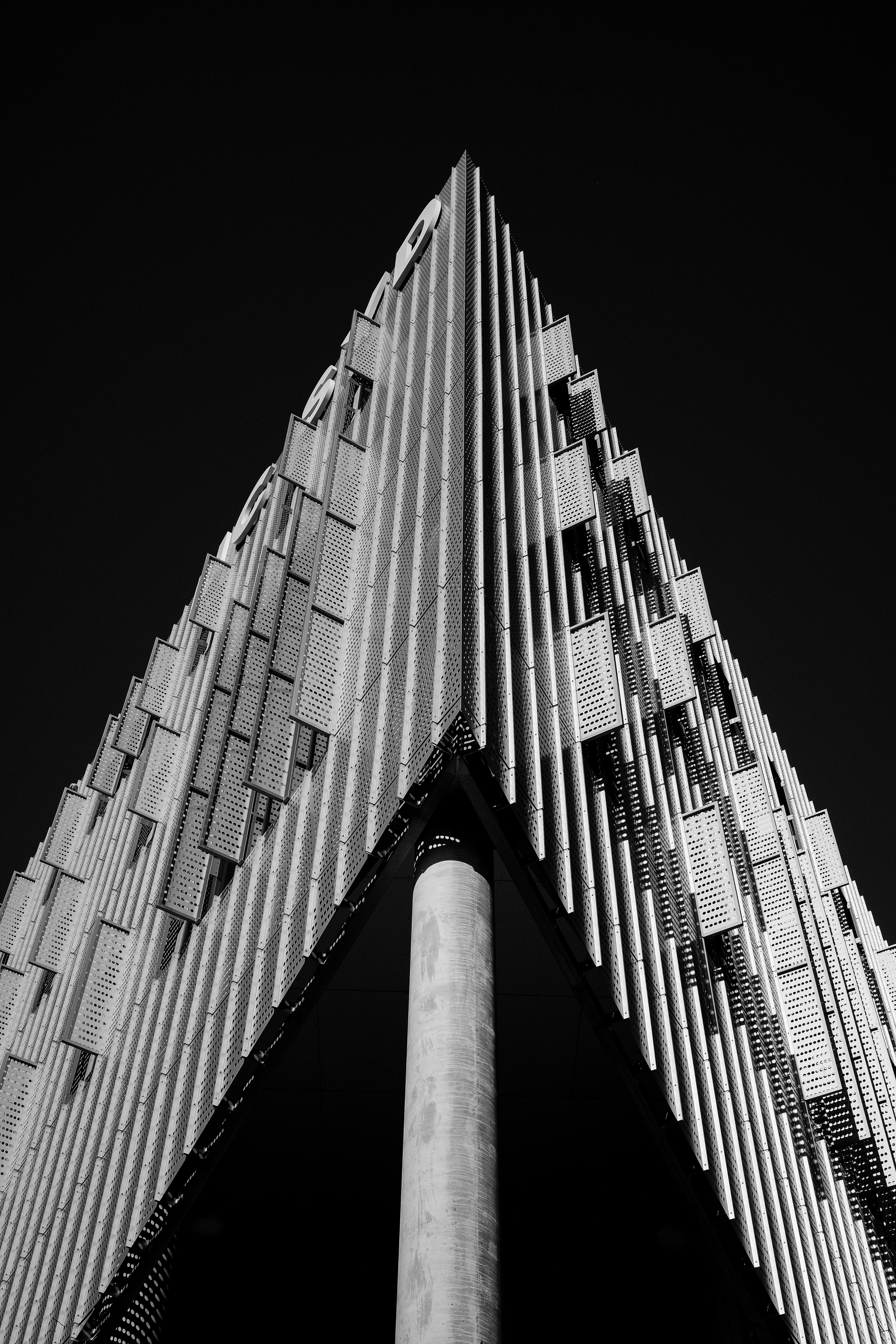 Modern Architectural Angle in Black and White · Free Stock Photo