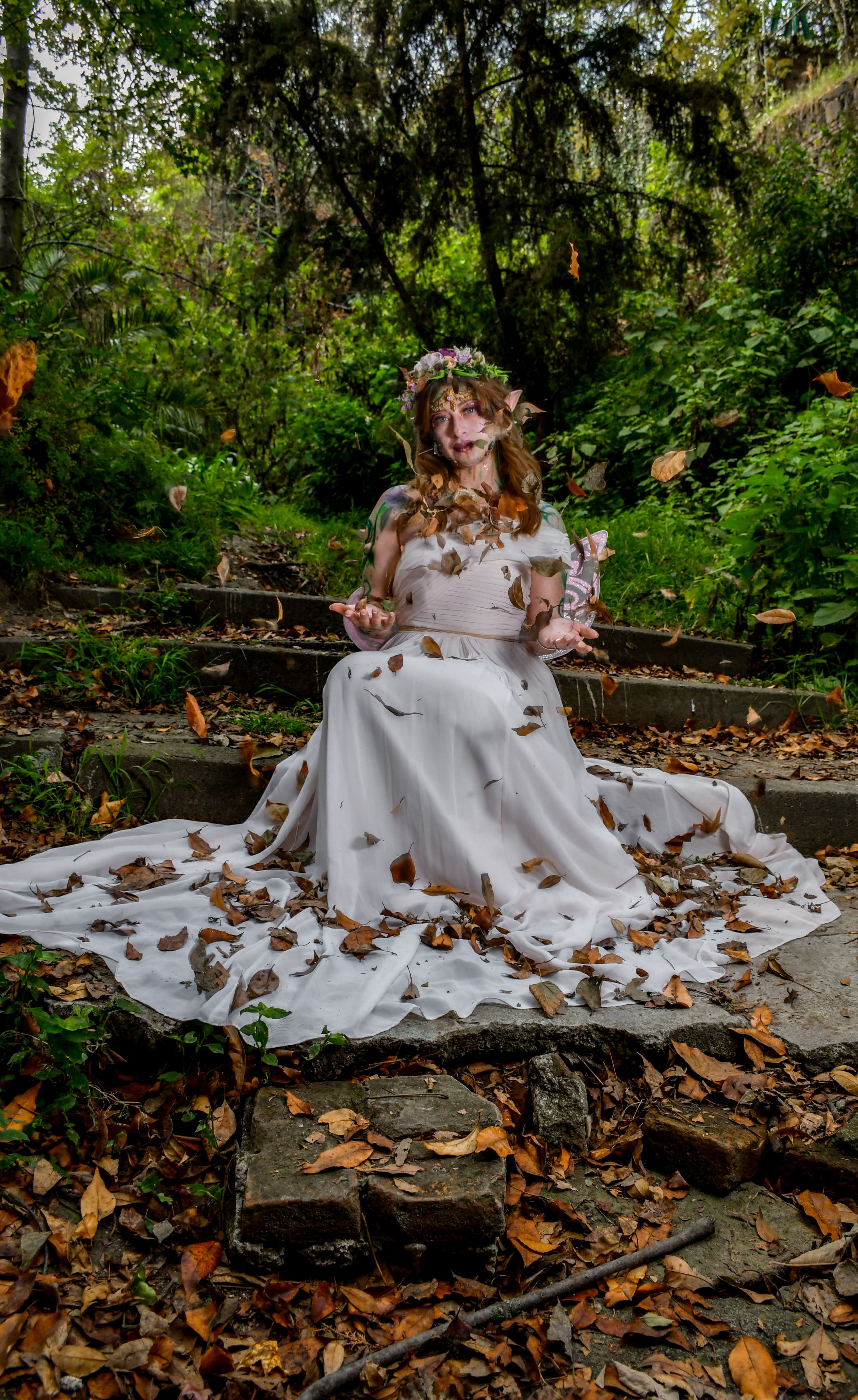 Enchanting Forest Bride in Autumn Setting · Free Stock Photo