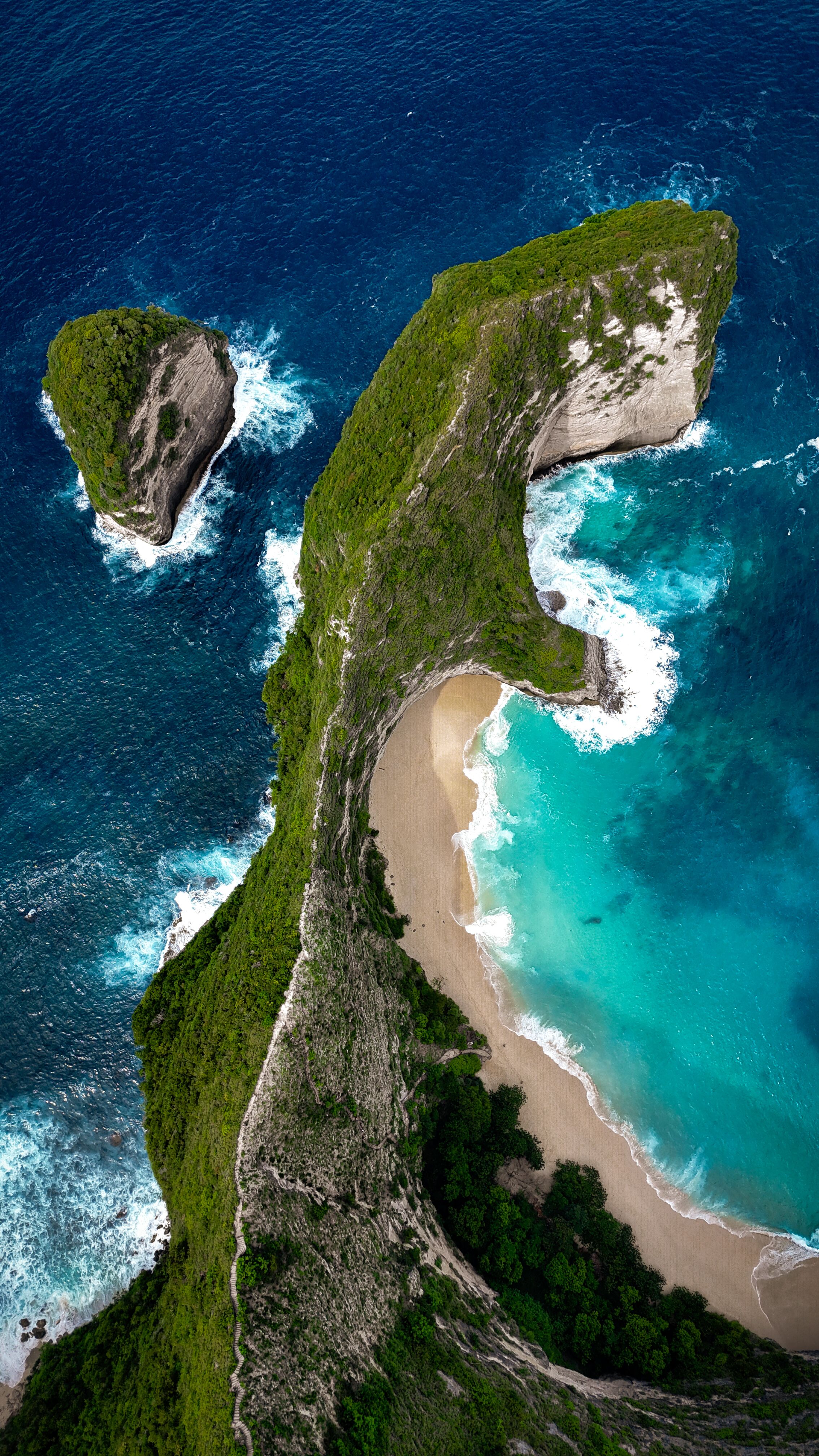 Vista Aérea De La Espectacular Costa De Bali · Foto de stock gratuita