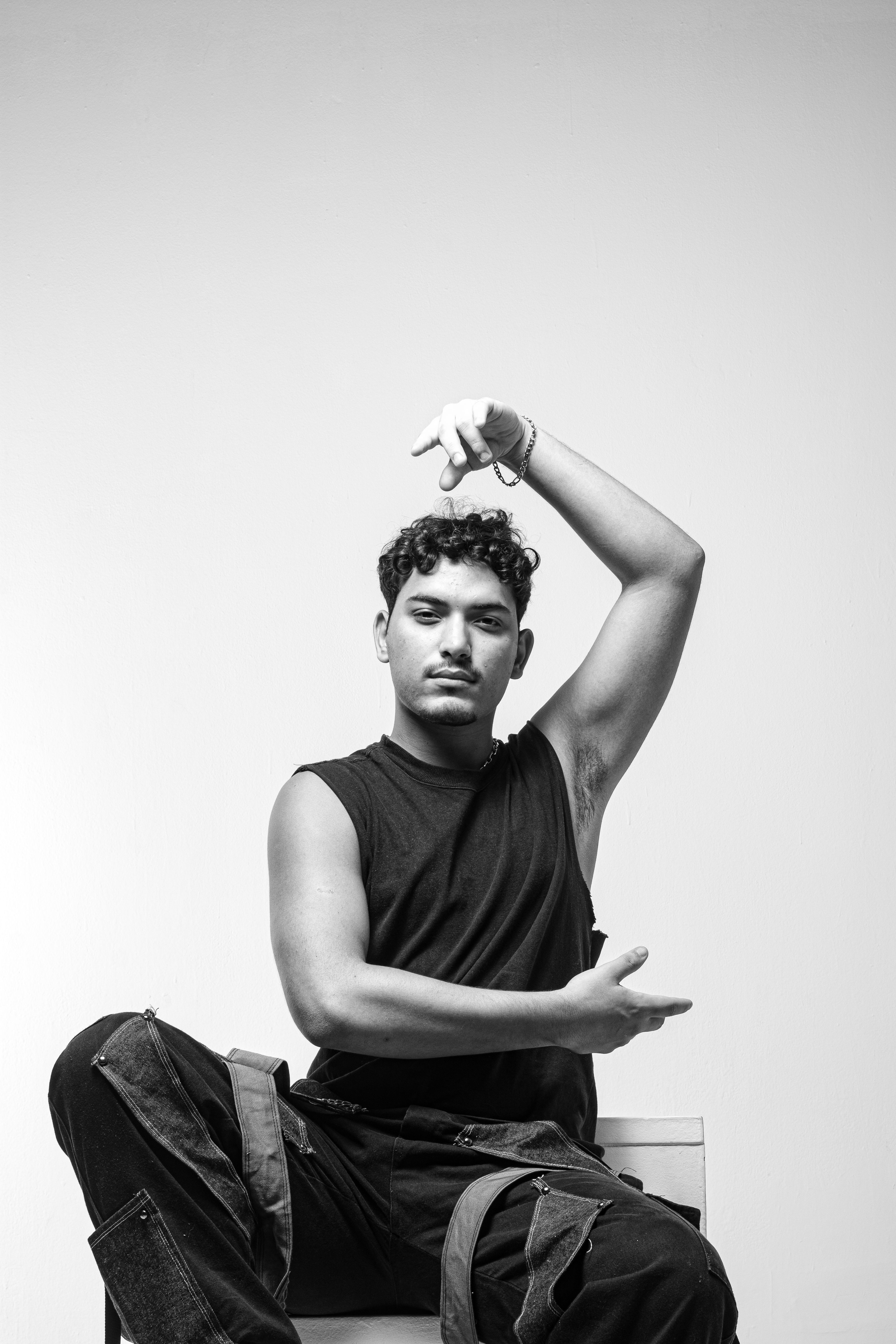 Dynamic Black and White Artistic Portrait of a Man · Free Stock Photo