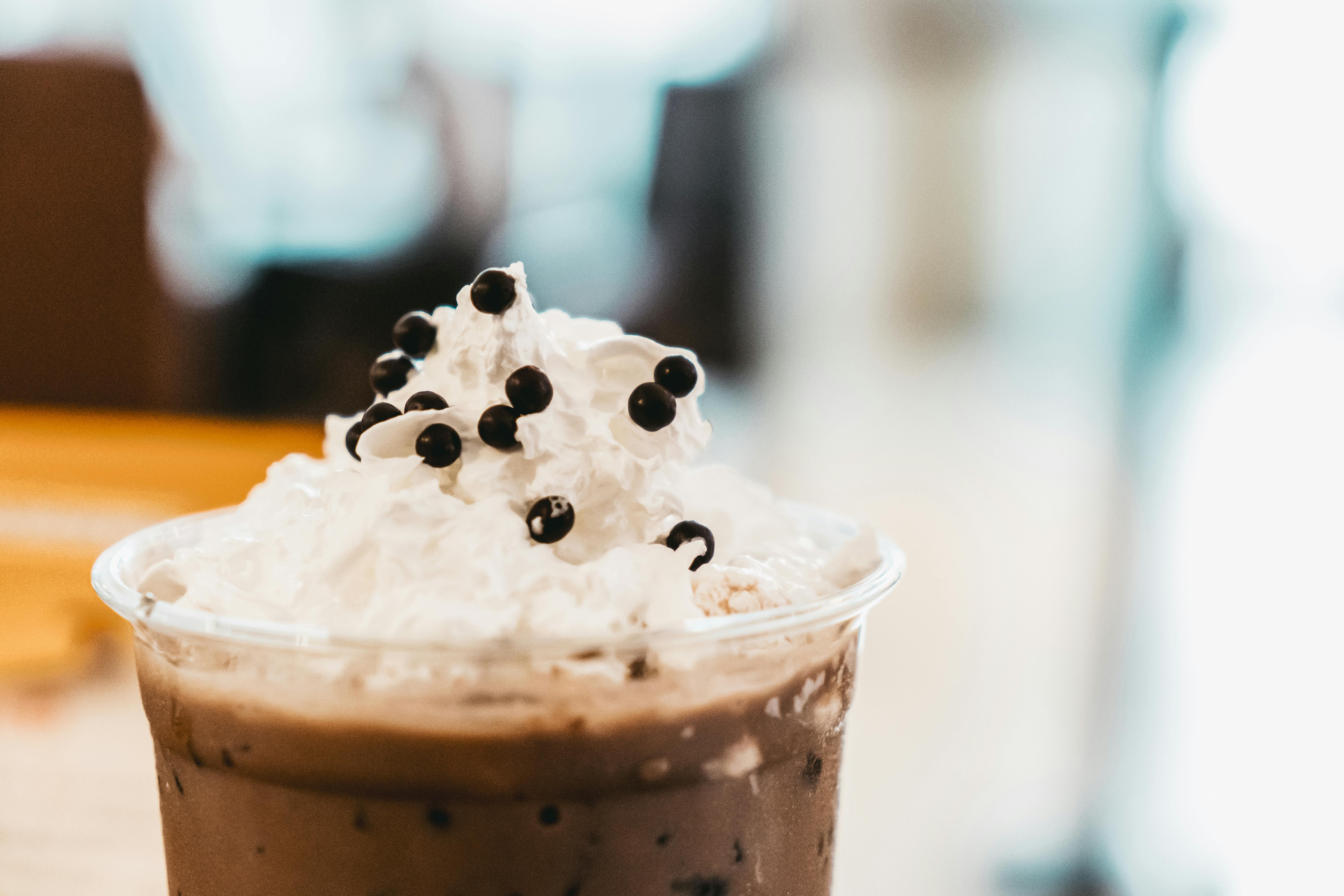 Iced Chocolate Beverage with Whipped Cream Topping · Free Stock Photo