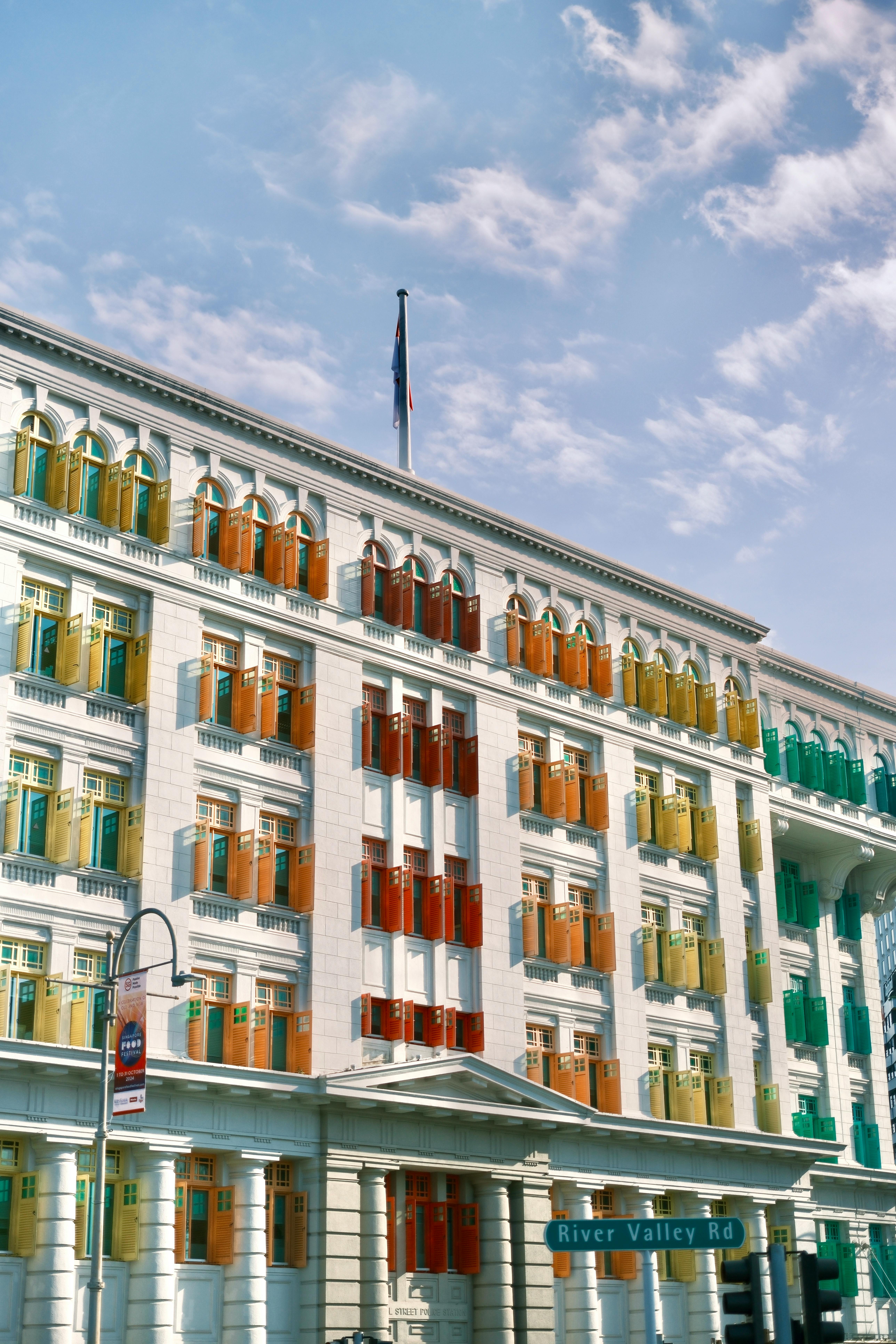 Colorful Shuttered Building on River Valley Road · Free Stock Photo