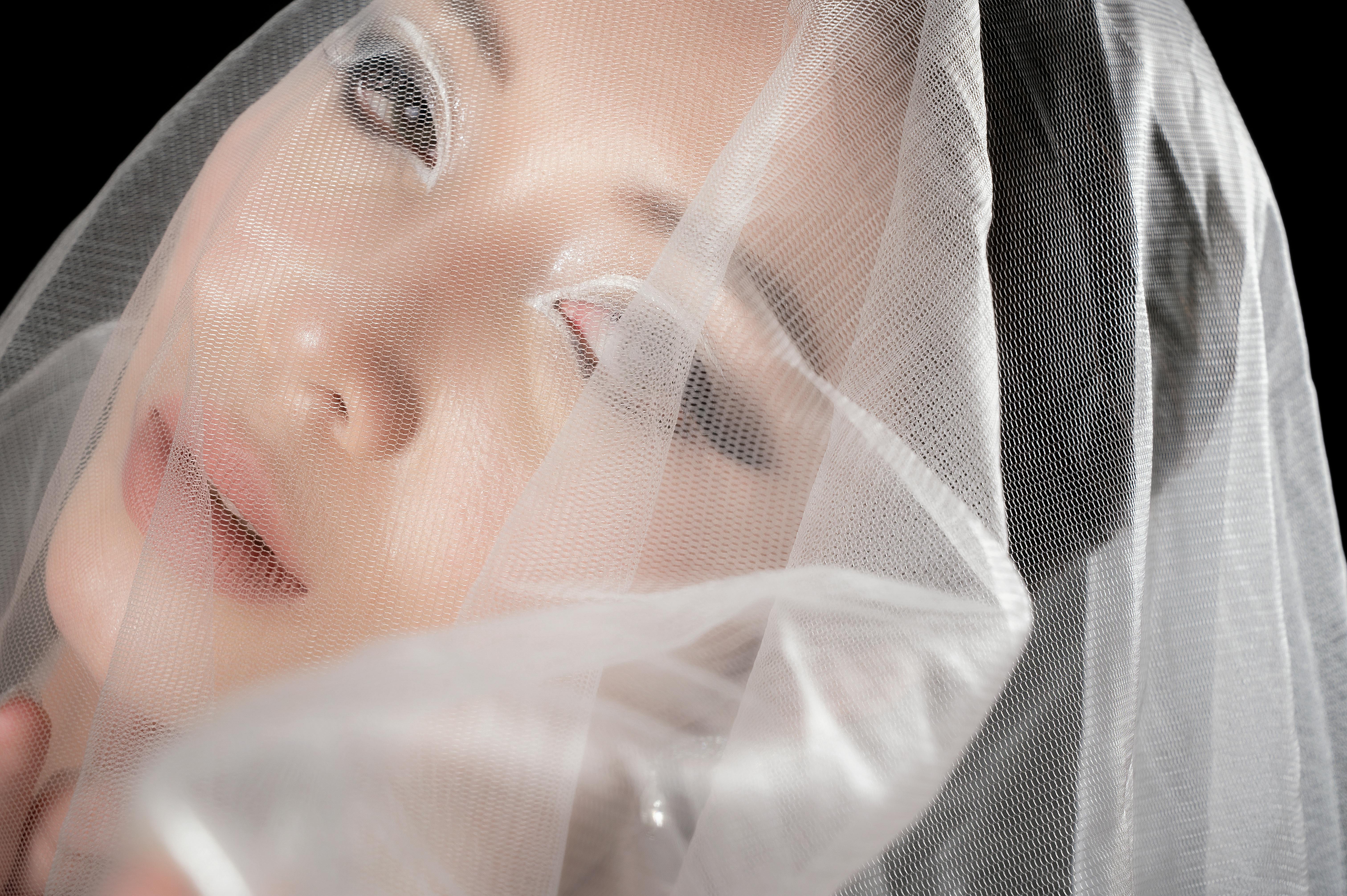 Artistic Portrait with Delicate Veil Overlay · Free Stock Photo