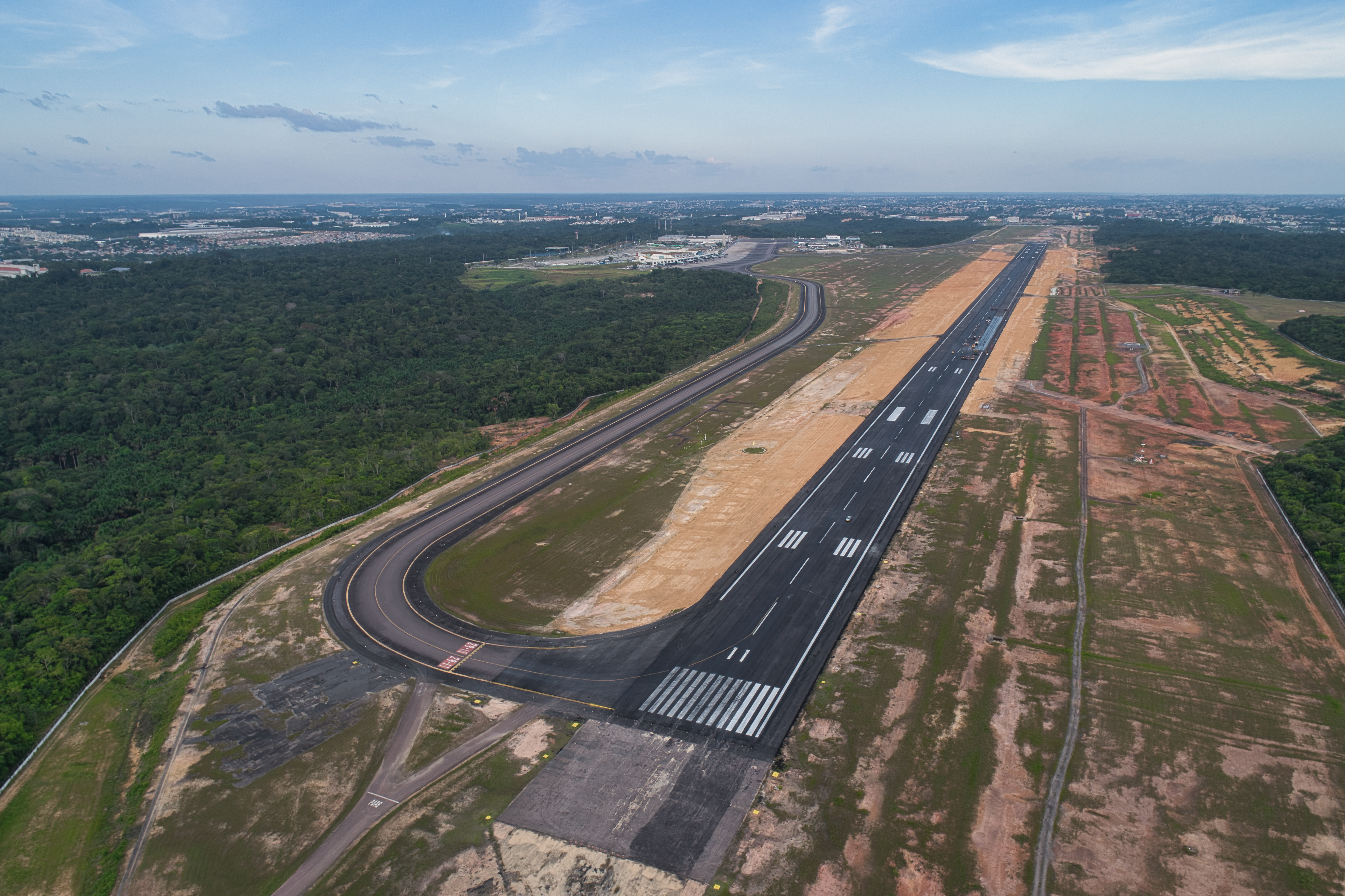 Airport Runway Aerial View