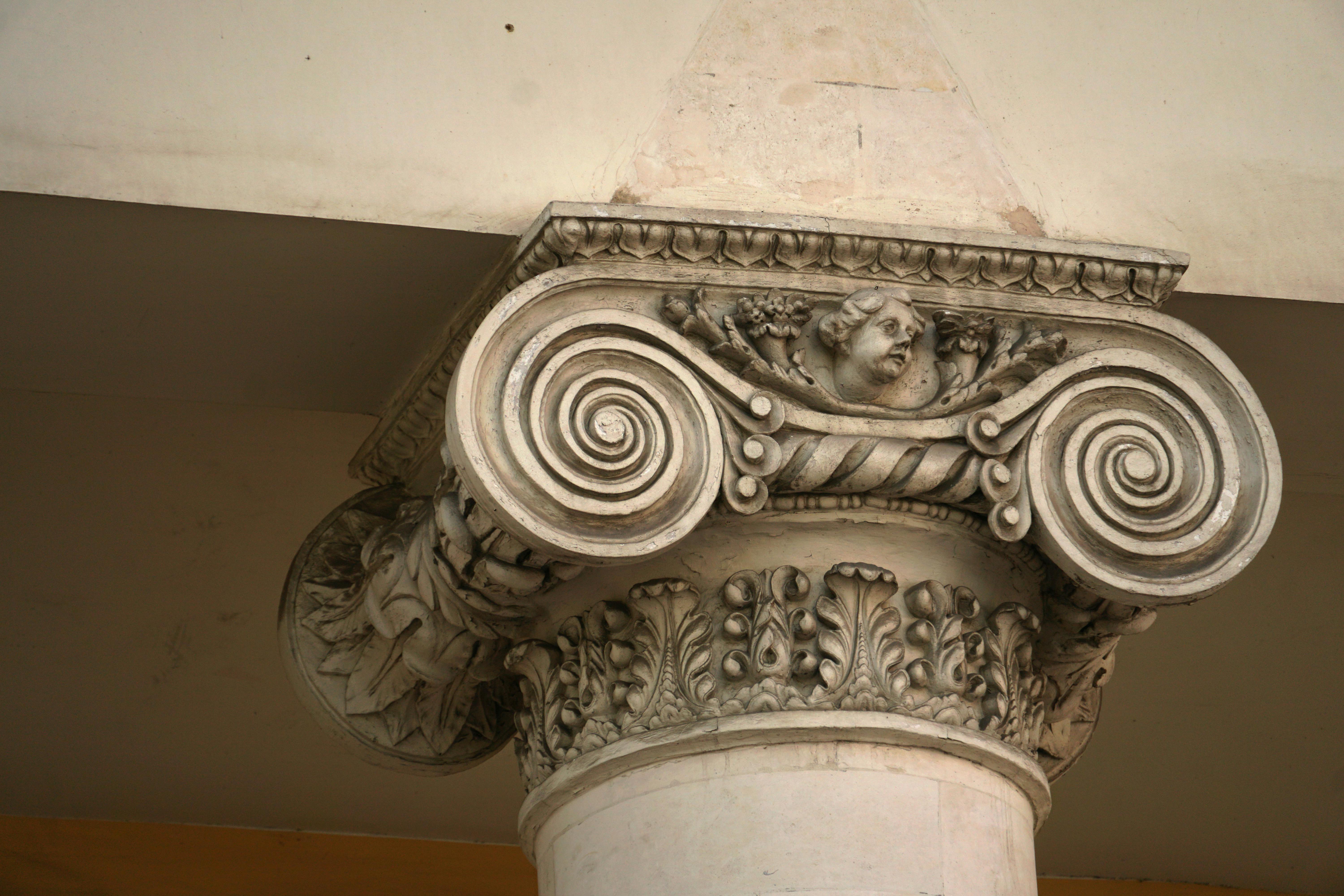 Close-up of Ornate Ionic Architectural Column · Free Stock Photo