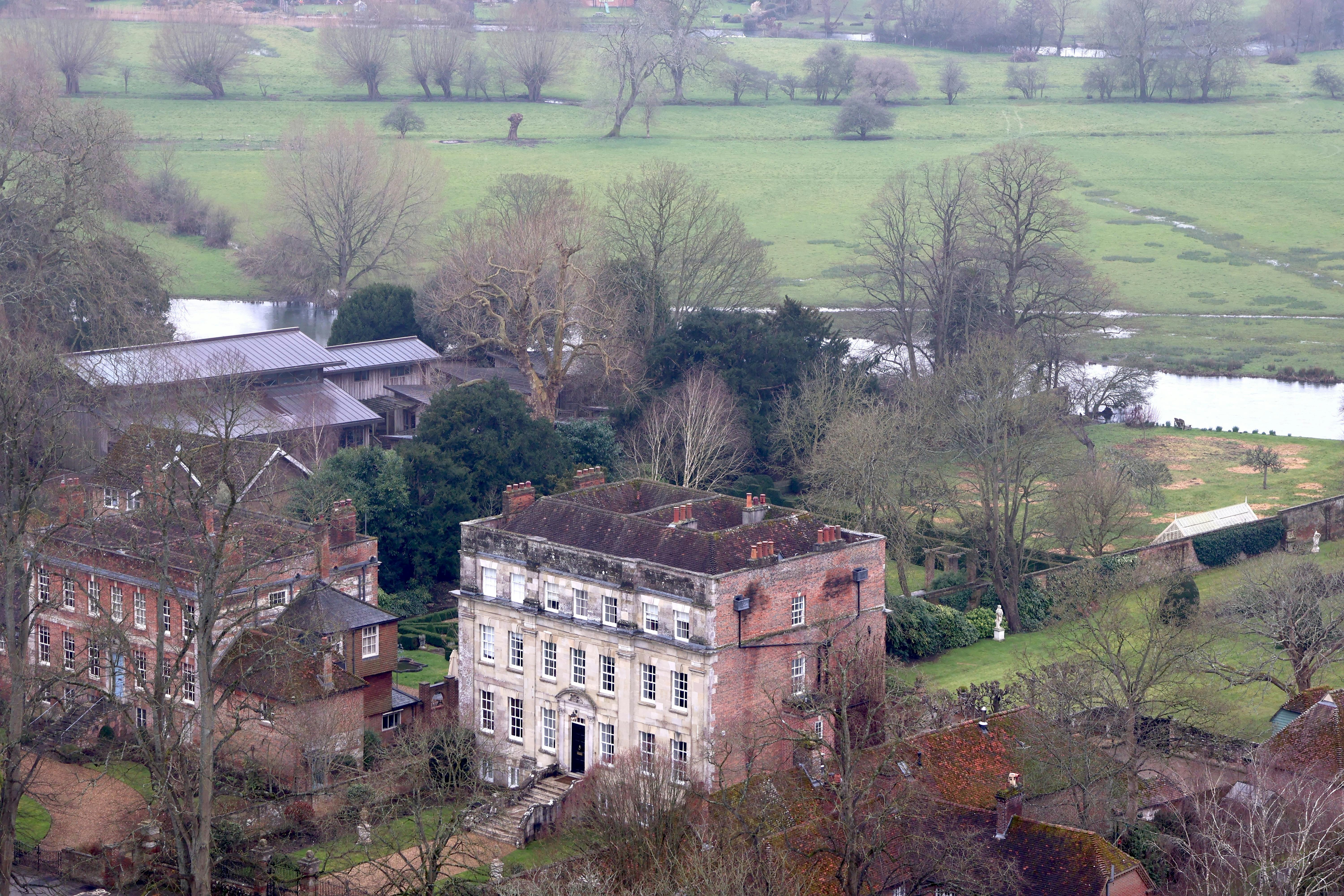 Historic Mansion Aerial View in Wiltshire Countryside · Free Stock Photo