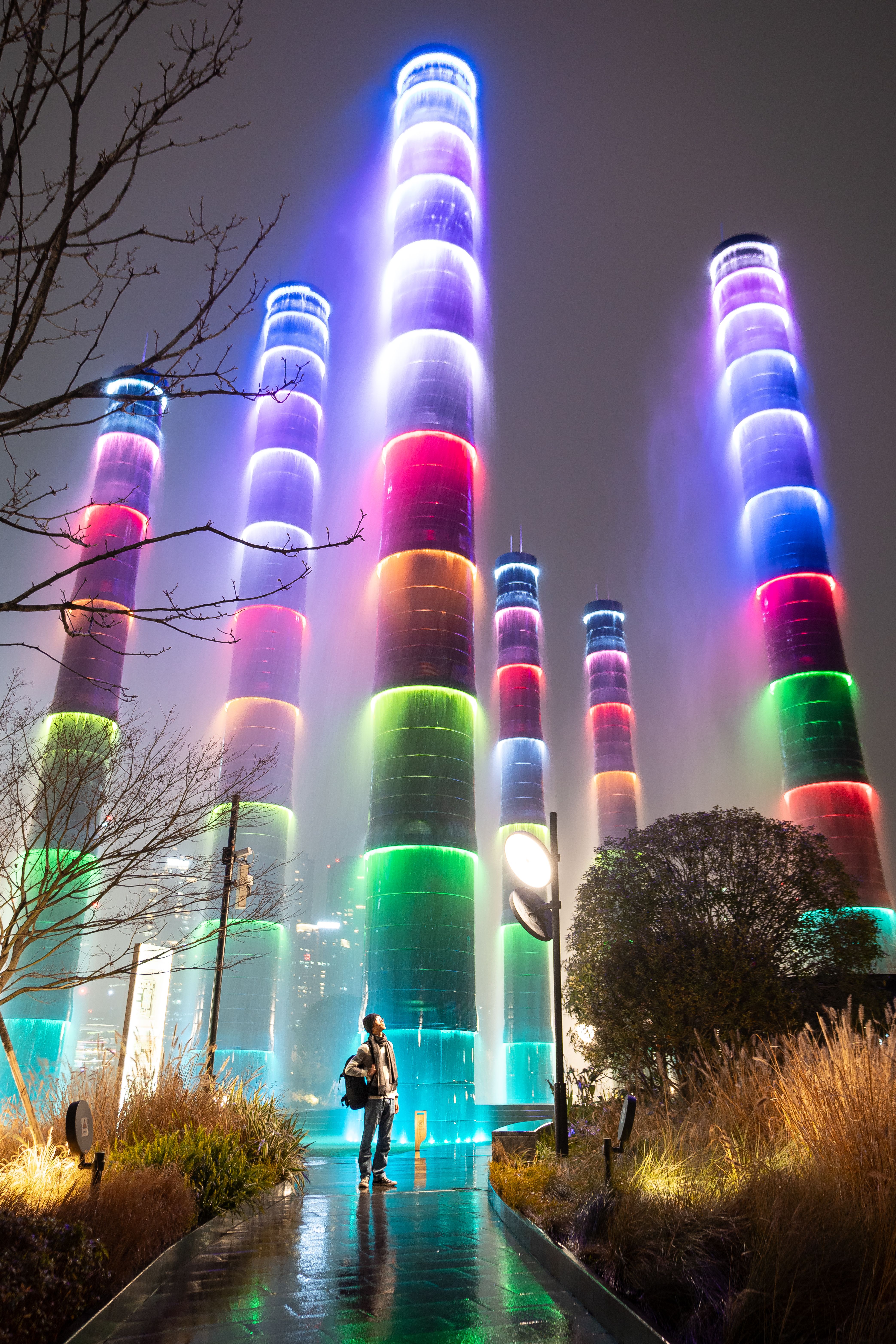Spectacular Illuminated Towers at Night · Free Stock Photo