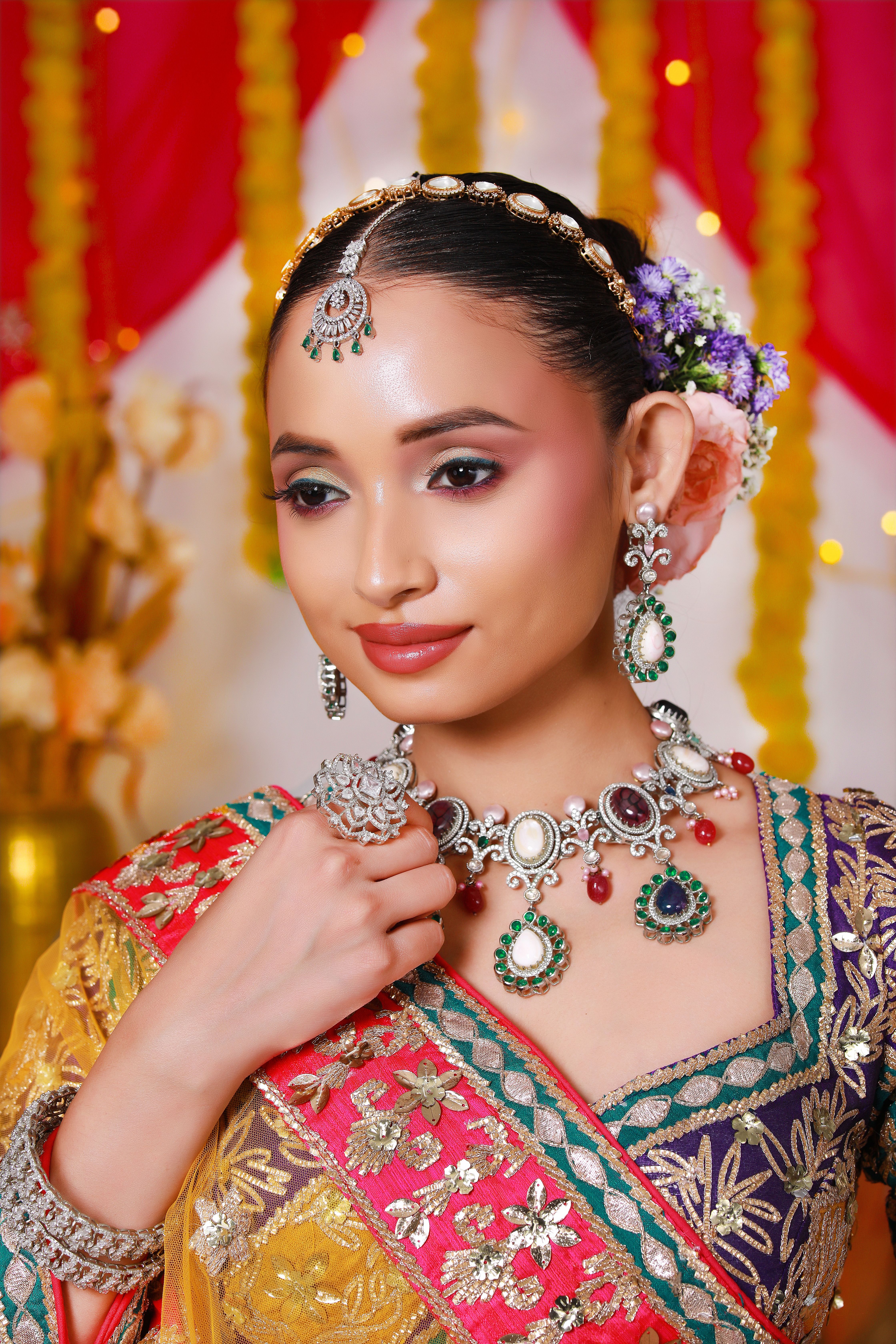 Elegant Indian Bride in Traditional Attire · Free Stock Photo