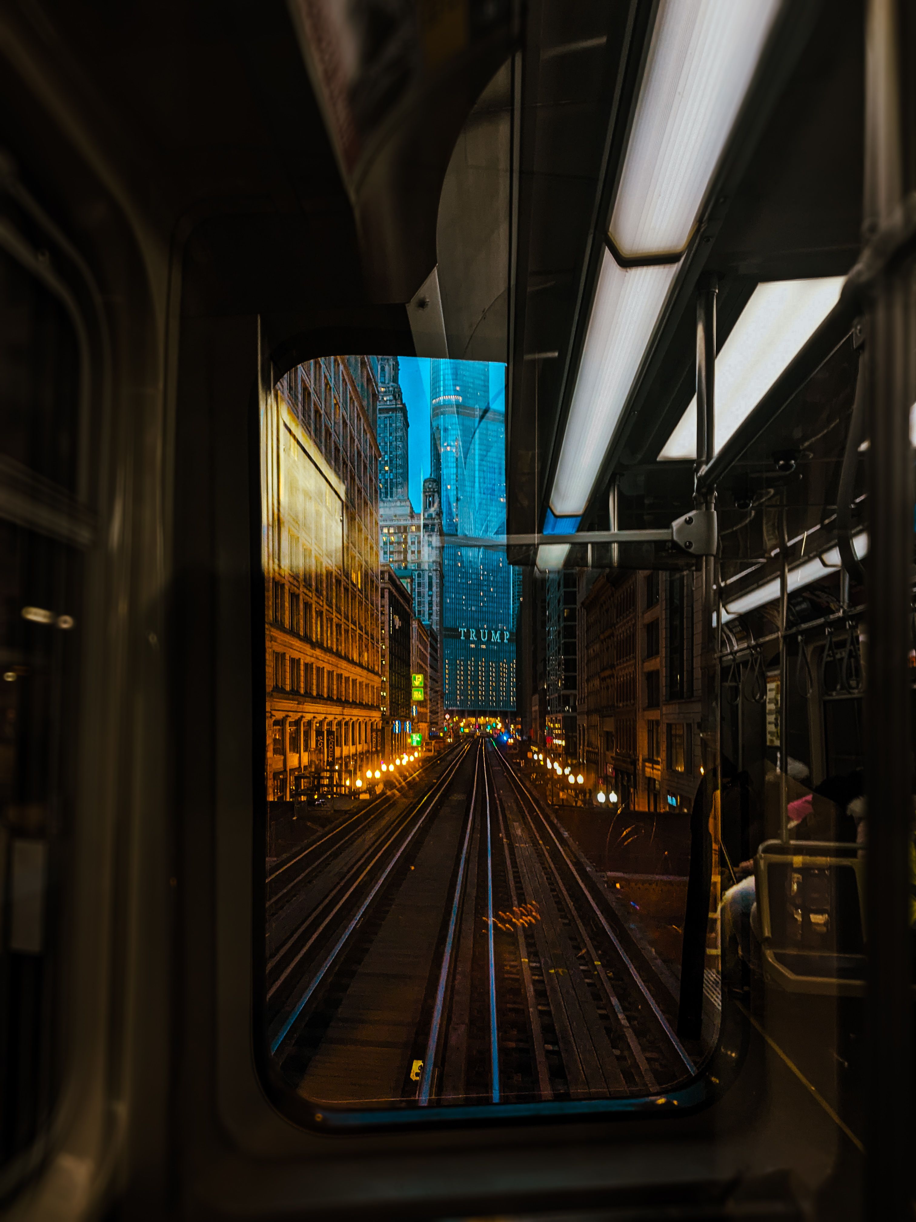 Chicago Downtown View from Elevated Train · Free Stock Photo