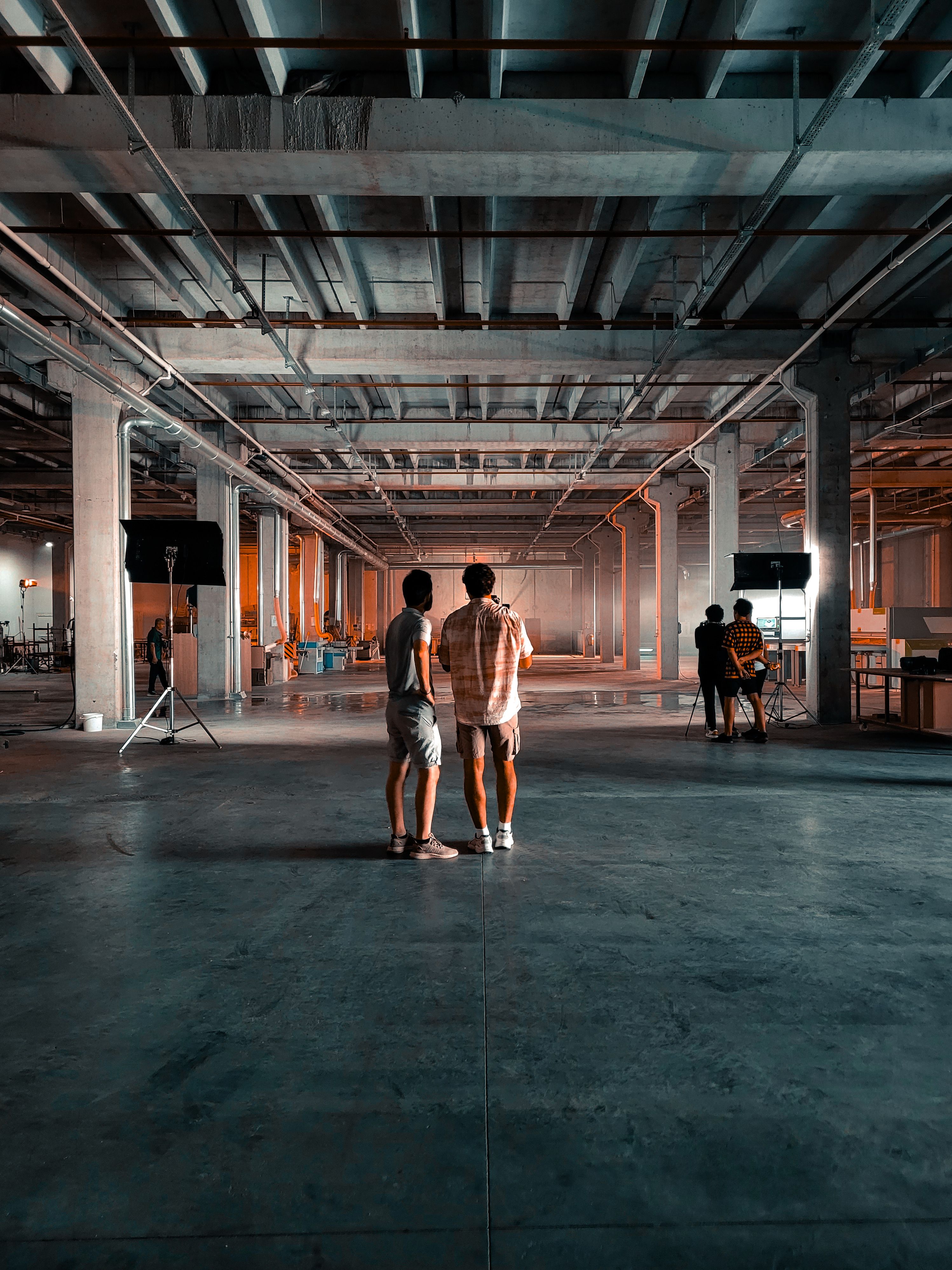 Industrial Film Set in Abandoned Factory · Free Stock Photo