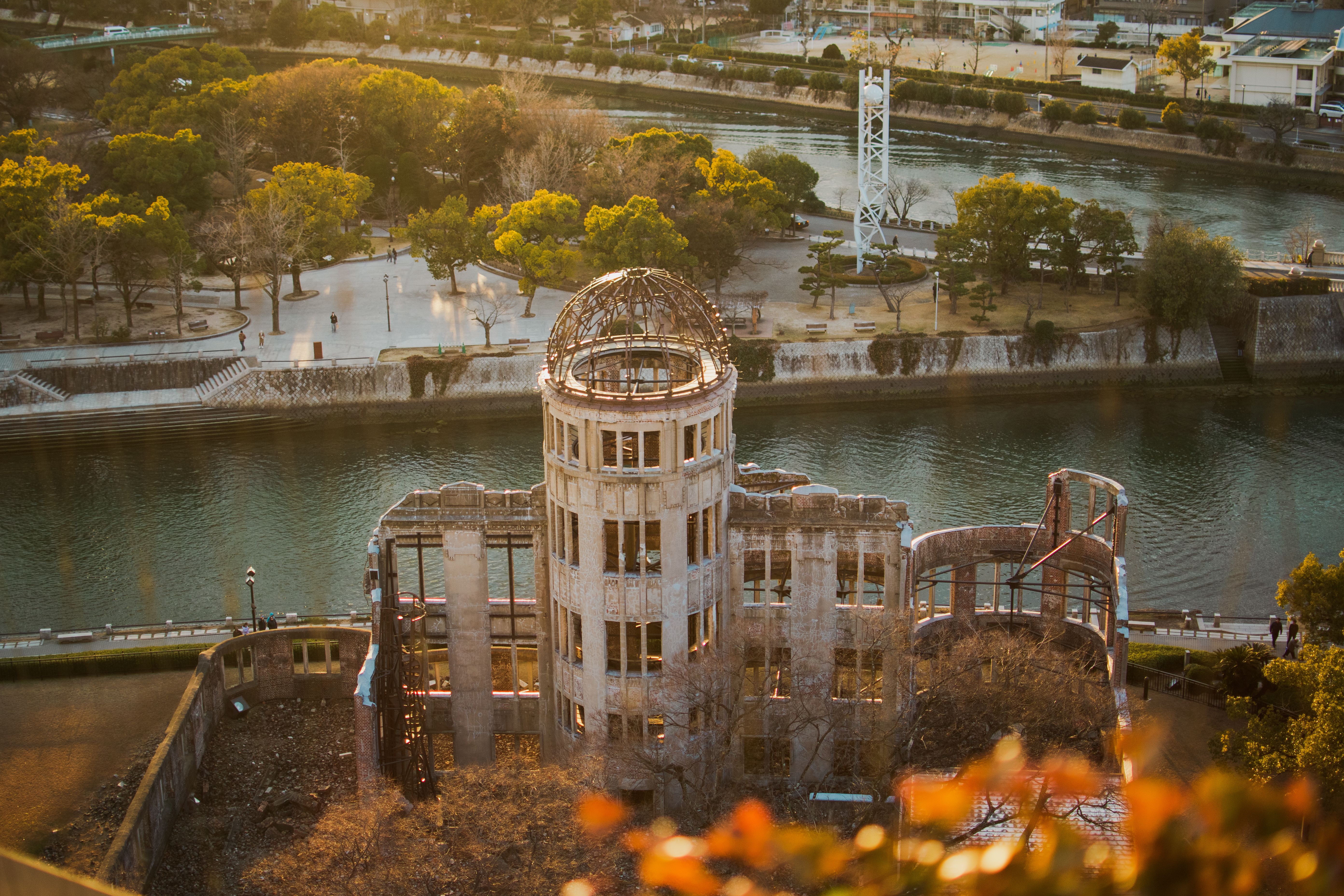 Aerial View of Hiroshima Peace Memorial at Sunset · Free Stock Photo