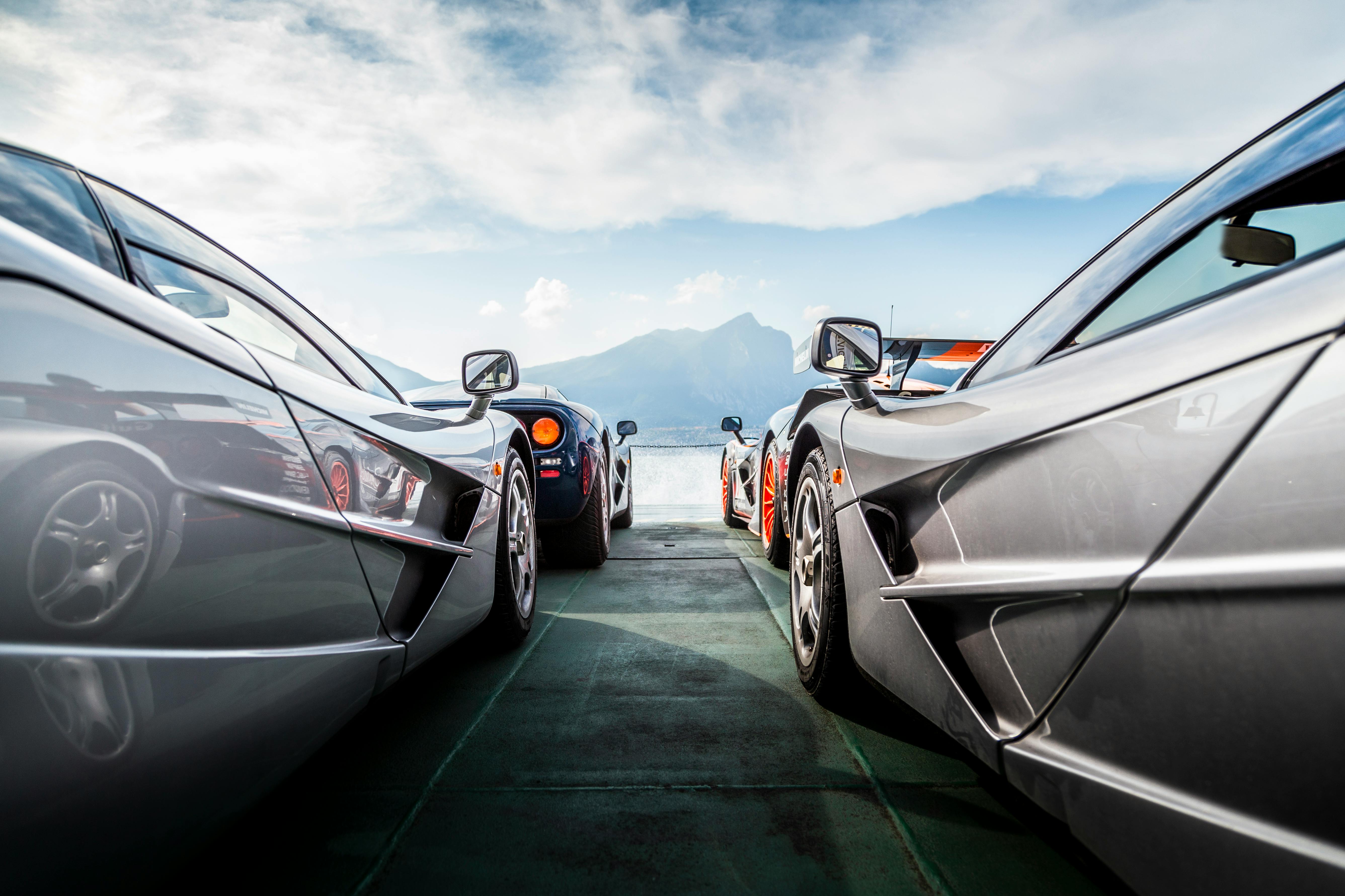 Dynamic Supercars with Alpine Backdrop · Free Stock Photo