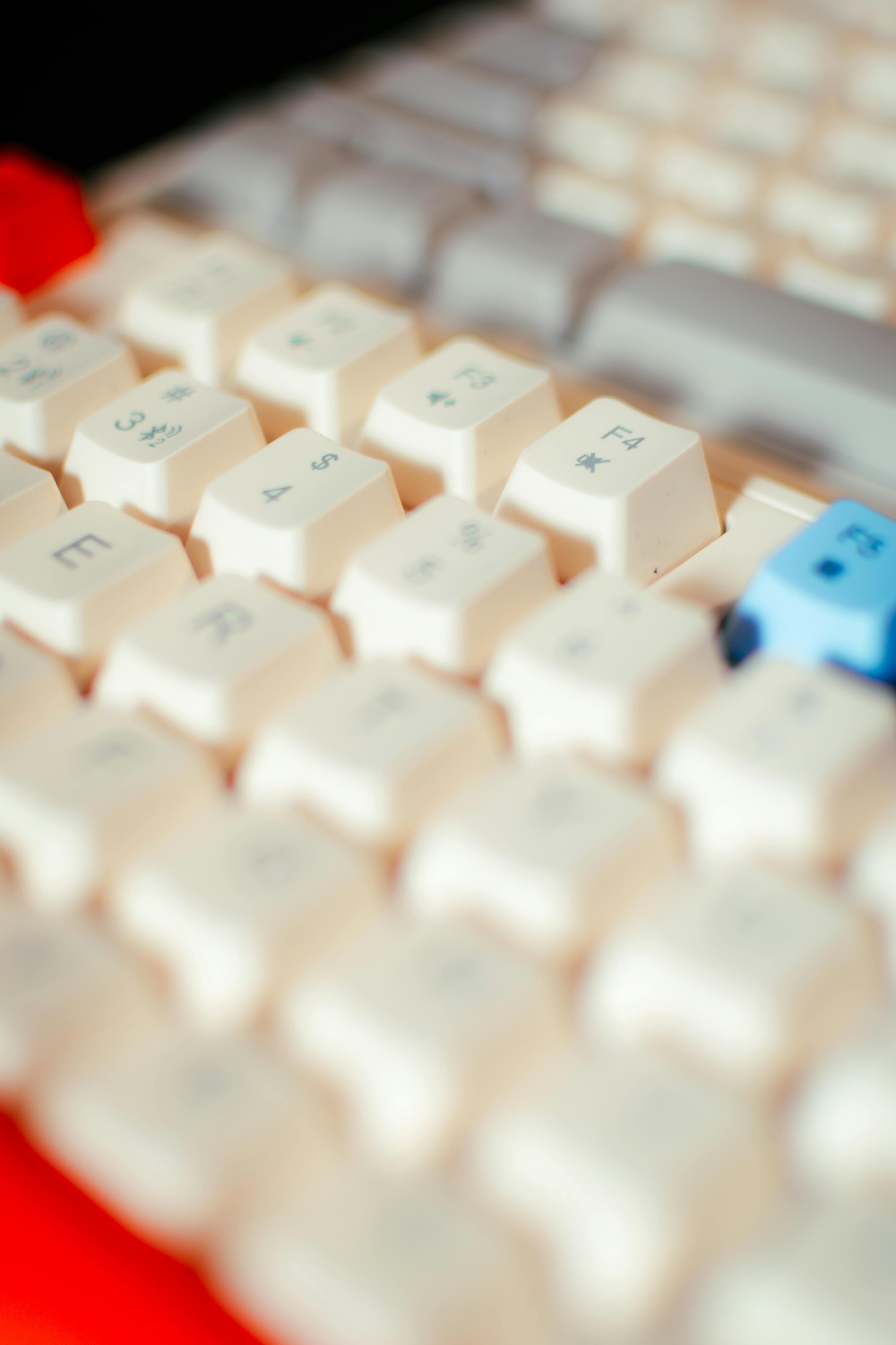 Close-up of Mechanical Keyboard with Asian Characters · Free Stock Photo
