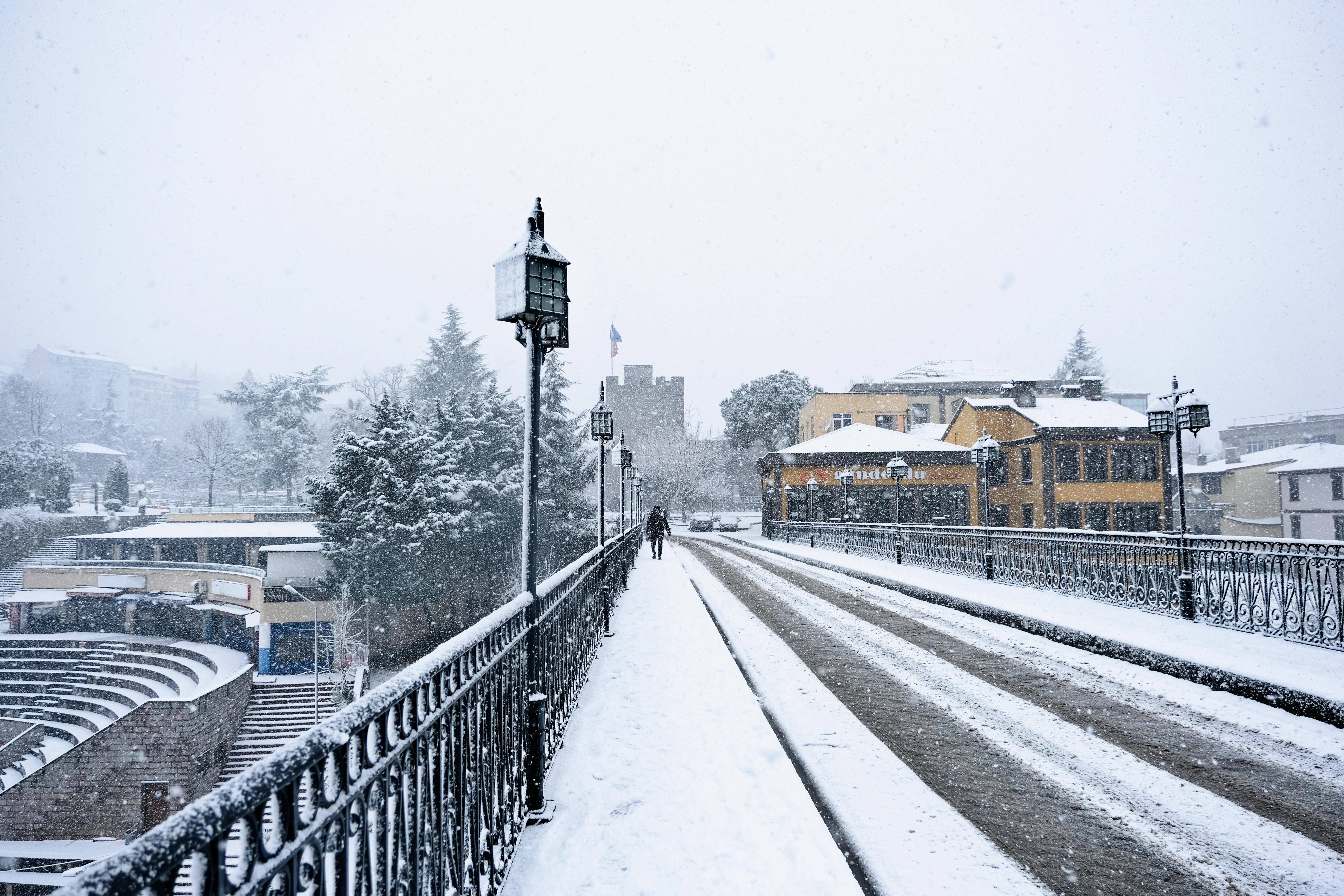 Snowy Winter Scene in Trabzon, Türkiye · Free Stock Photo
