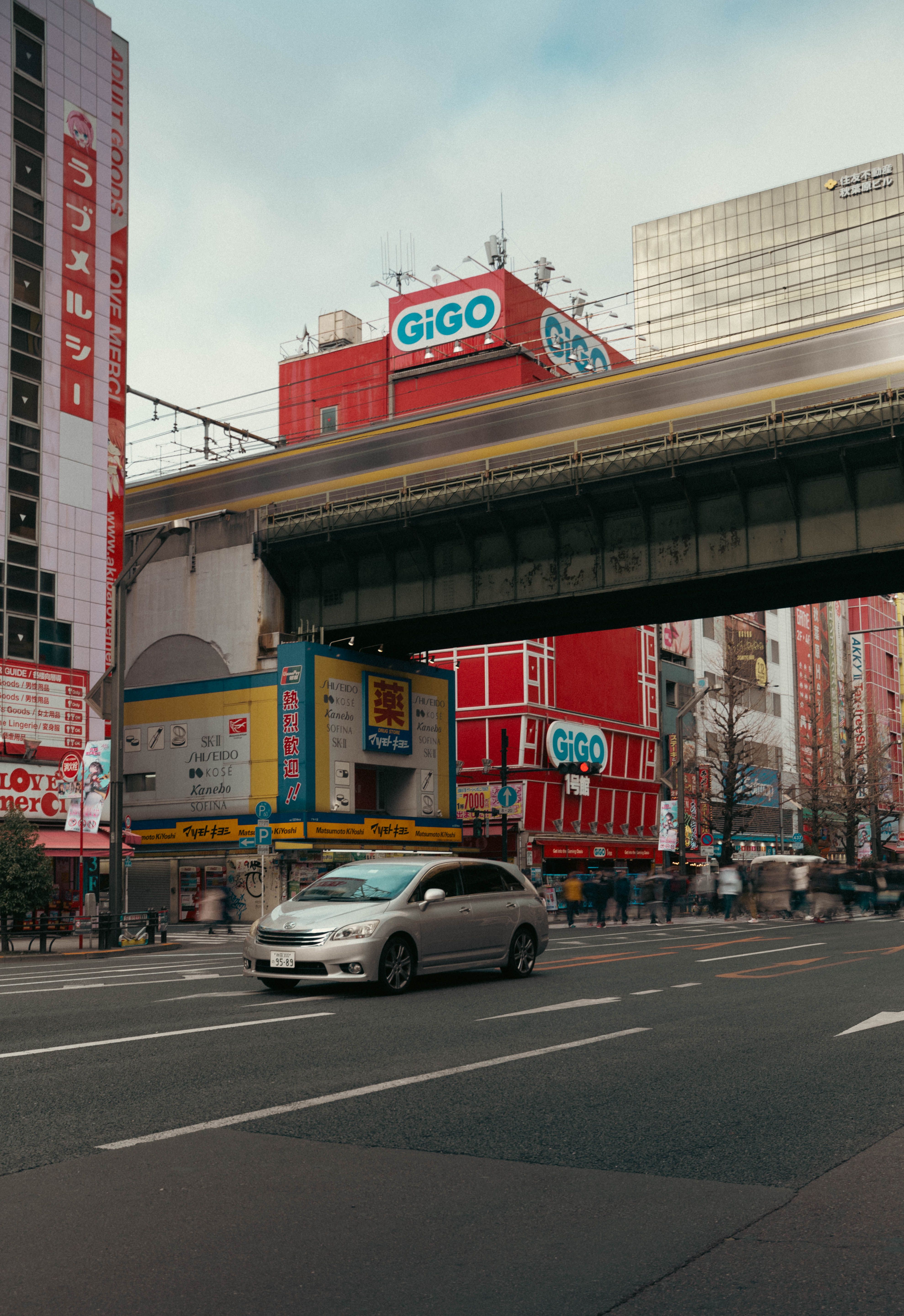 Busy Tokyo Street Scene with Train Overpass · Free Stock Photo