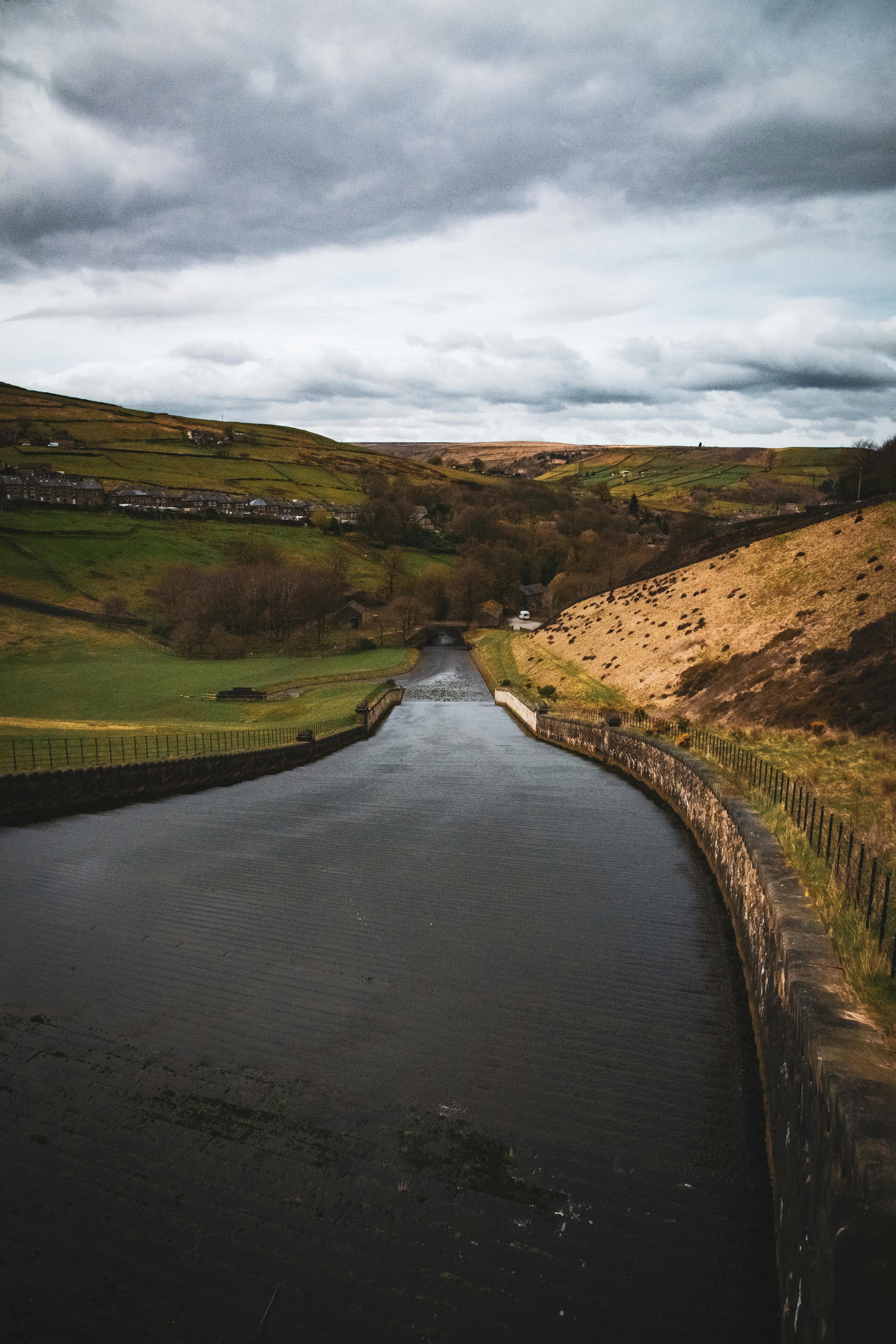 Scenic Waterway in Marsden, England Landscape · Free Stock Photo