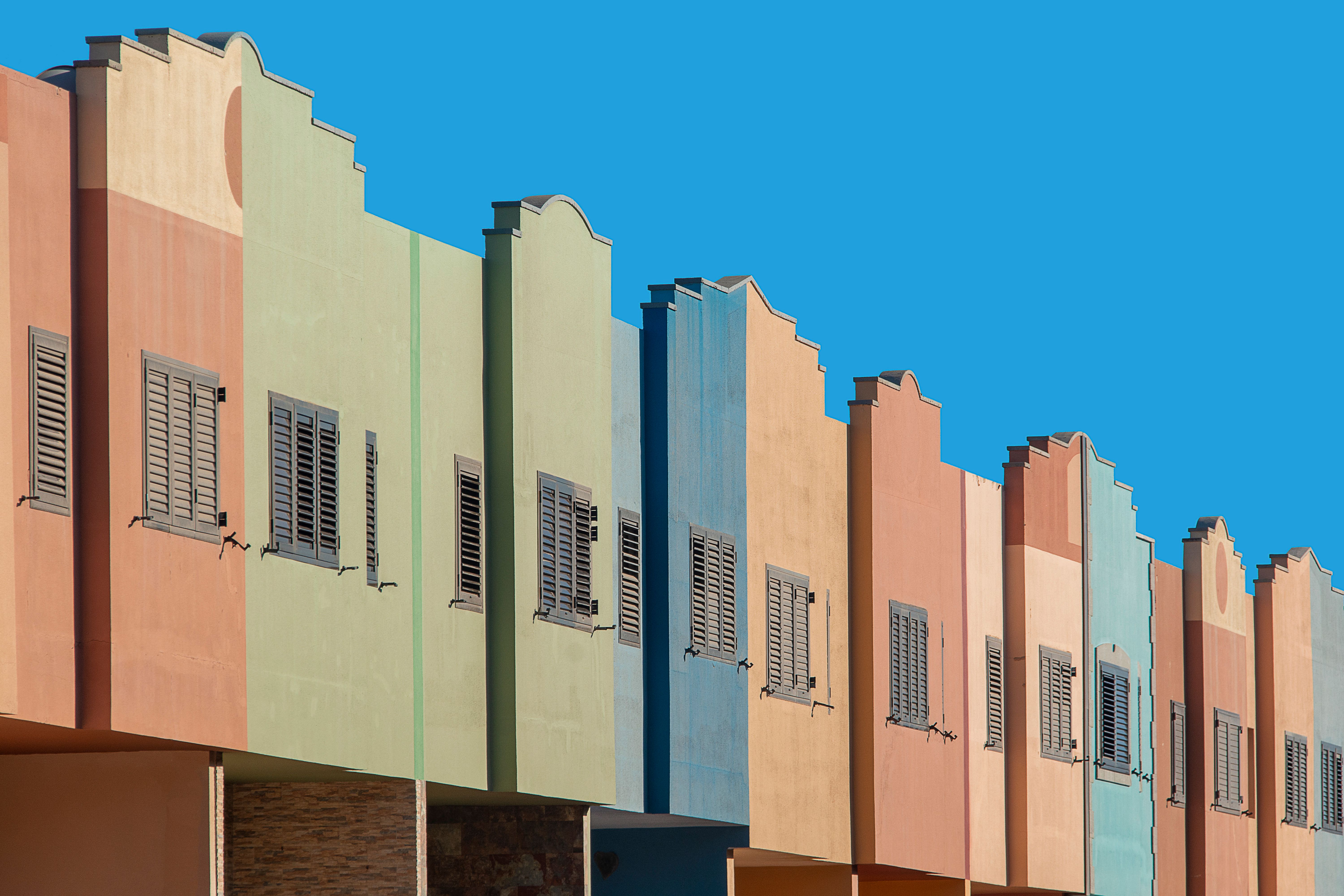 Colorful Row of Modern Urban Buildings · Free Stock Photo