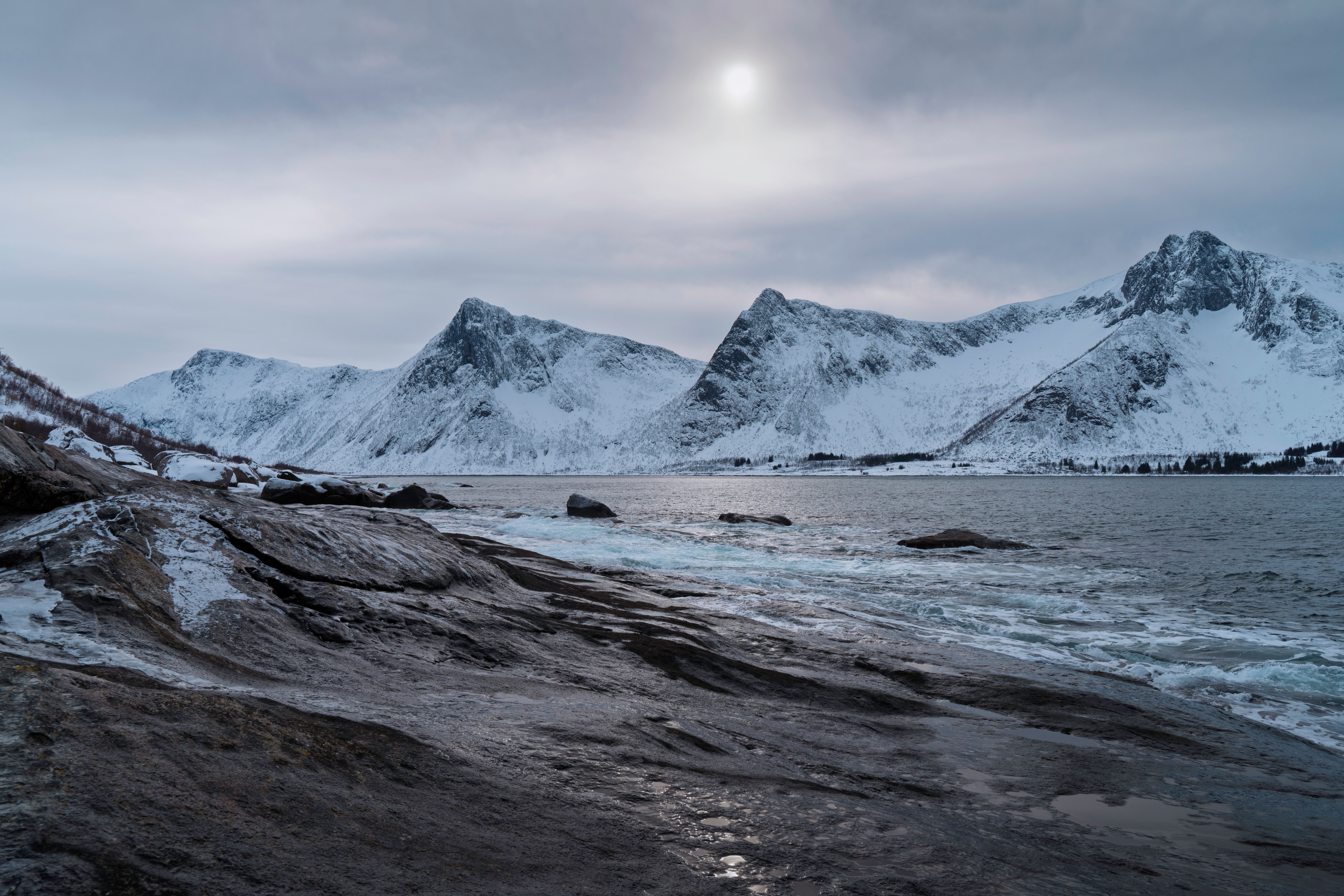 Stunning Winter Landscape of Norwegian Fjords · Free Stock Photo