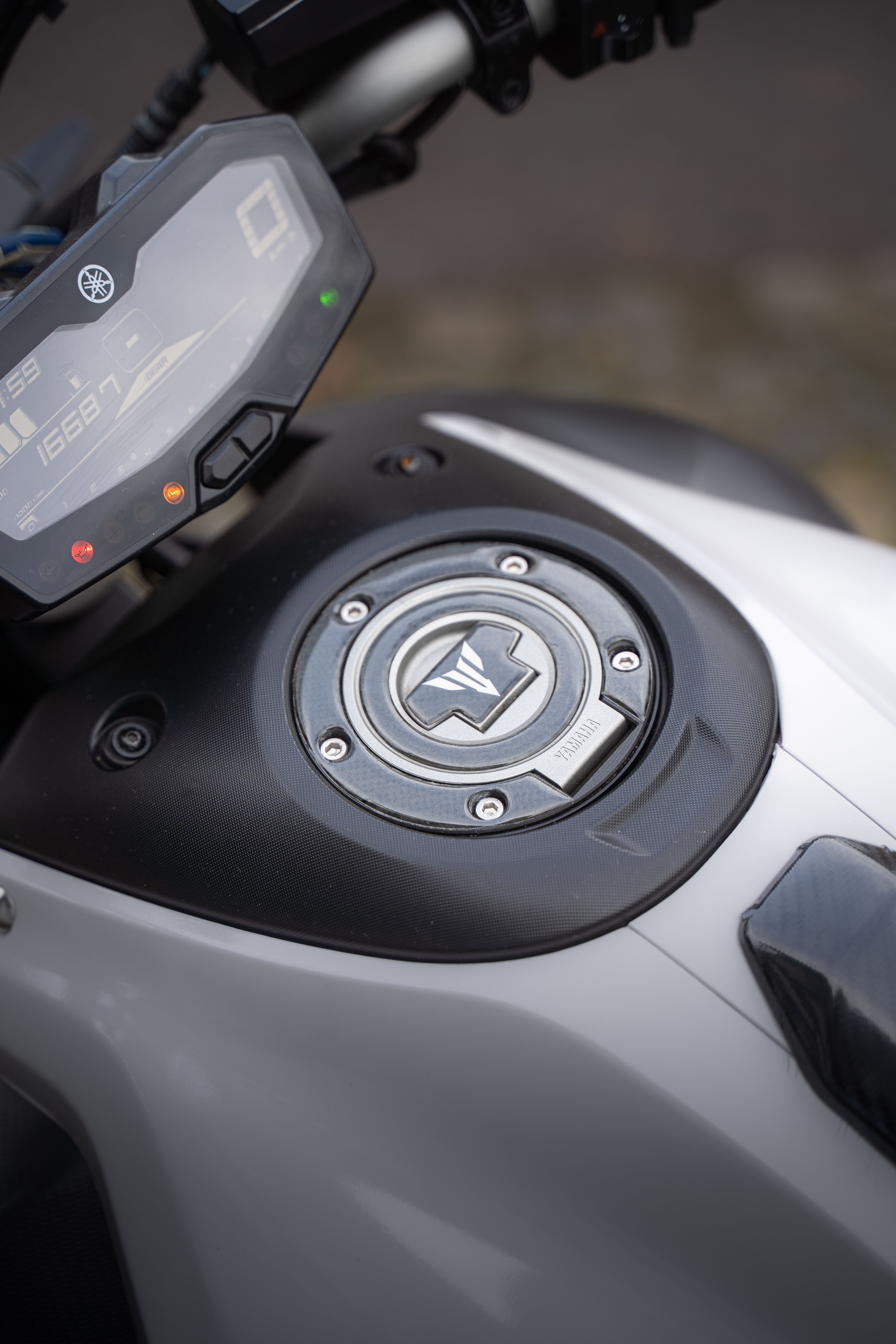Close-up of Motorcycle Fuel Tank Cap · Free Stock Photo