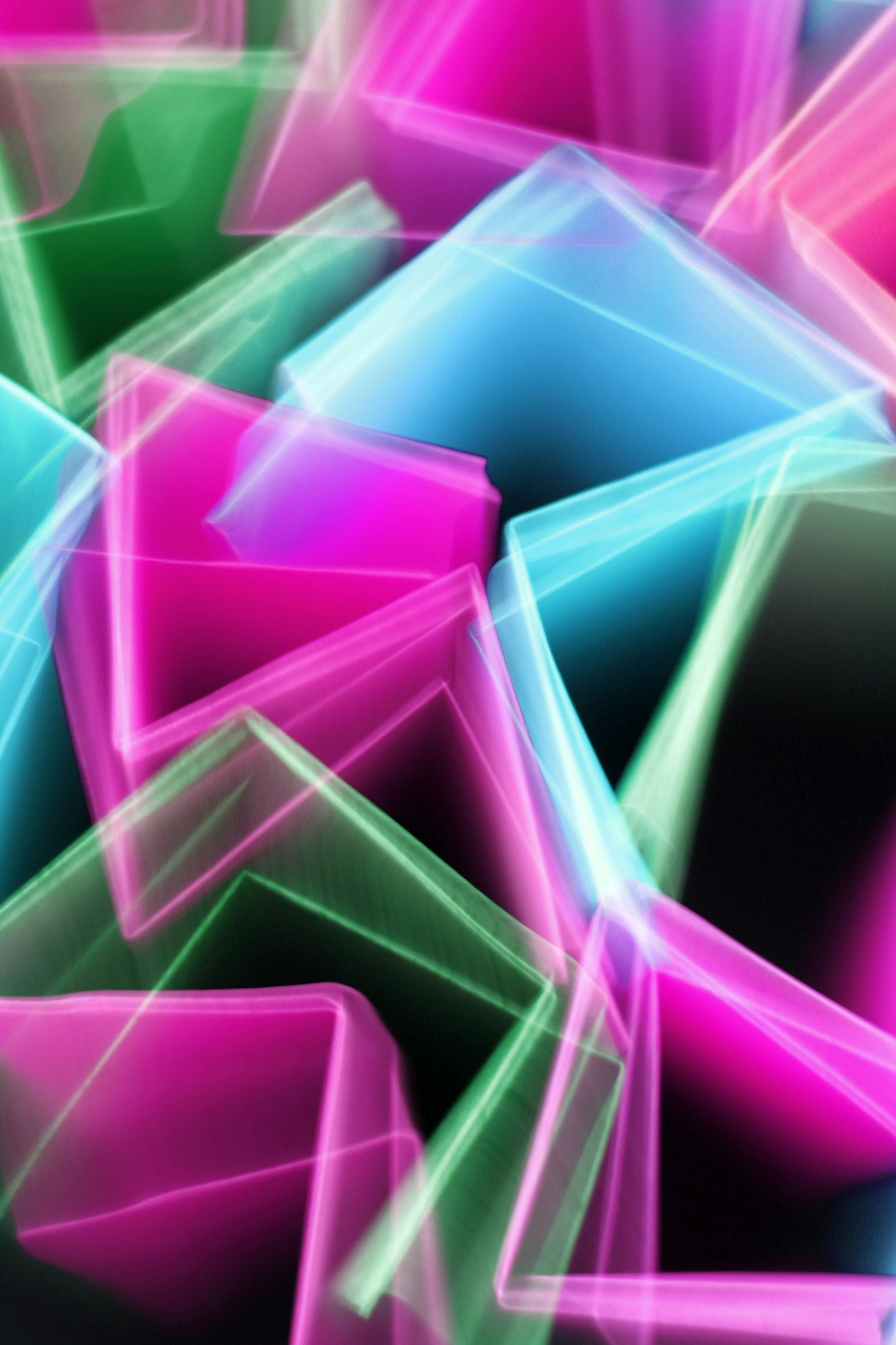 Colorful Abstract Neon Shapes Composition · Free Stock Photo