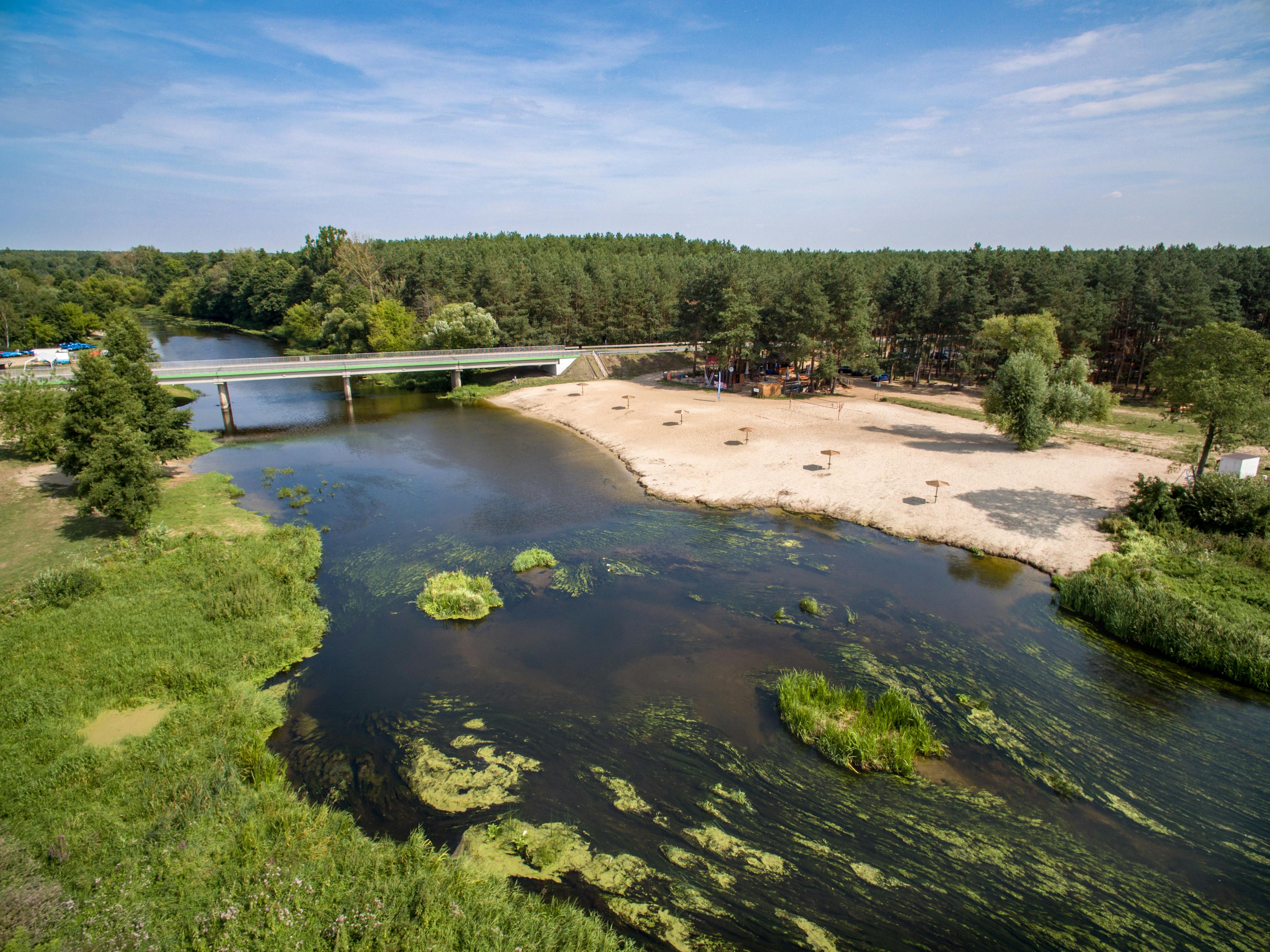 Scenic Aerial View of Riverside Bridge in Summer · Free Stock Photo