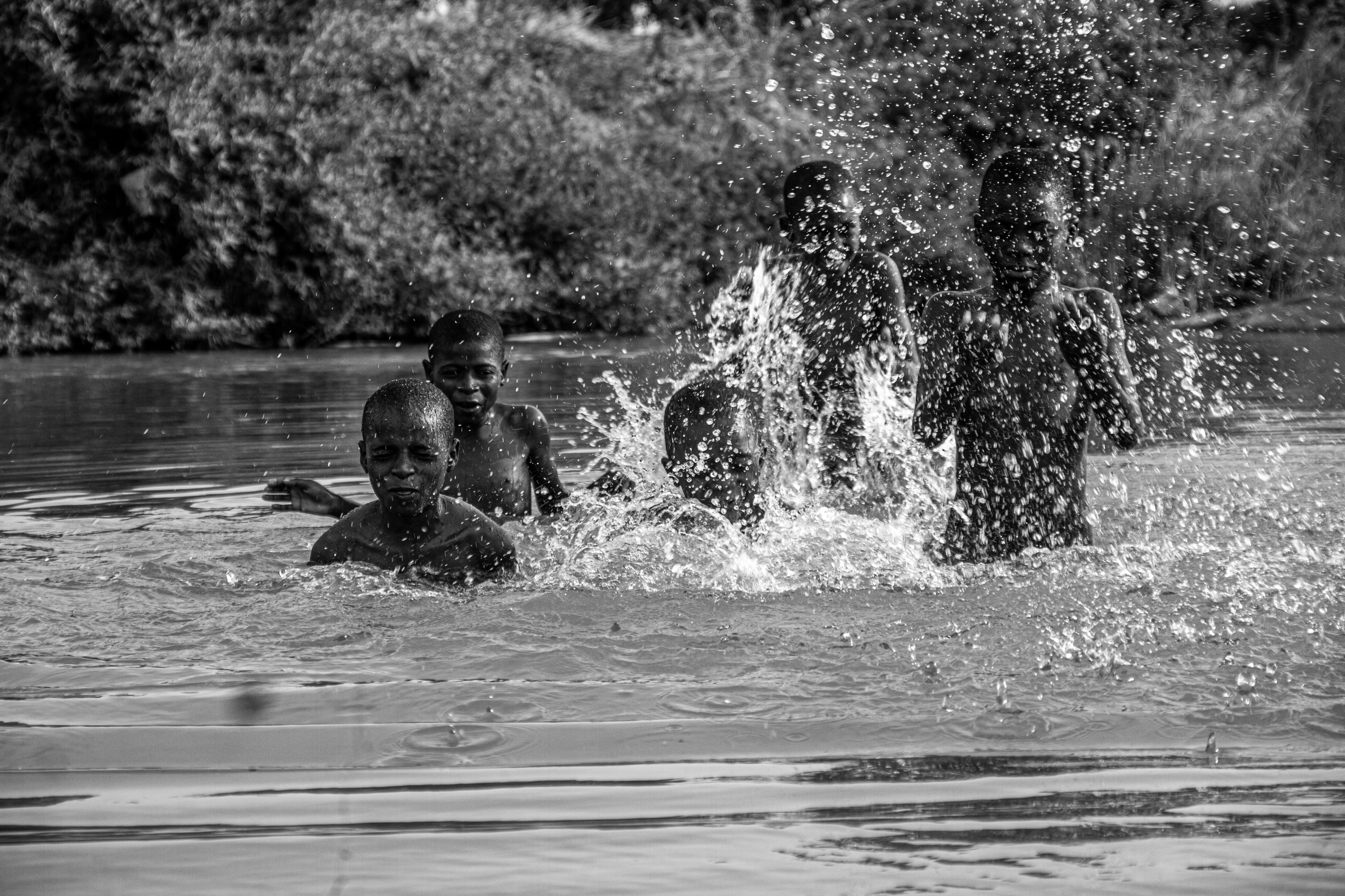 Joyful splash in the river - childhood play · Free Stock Photo